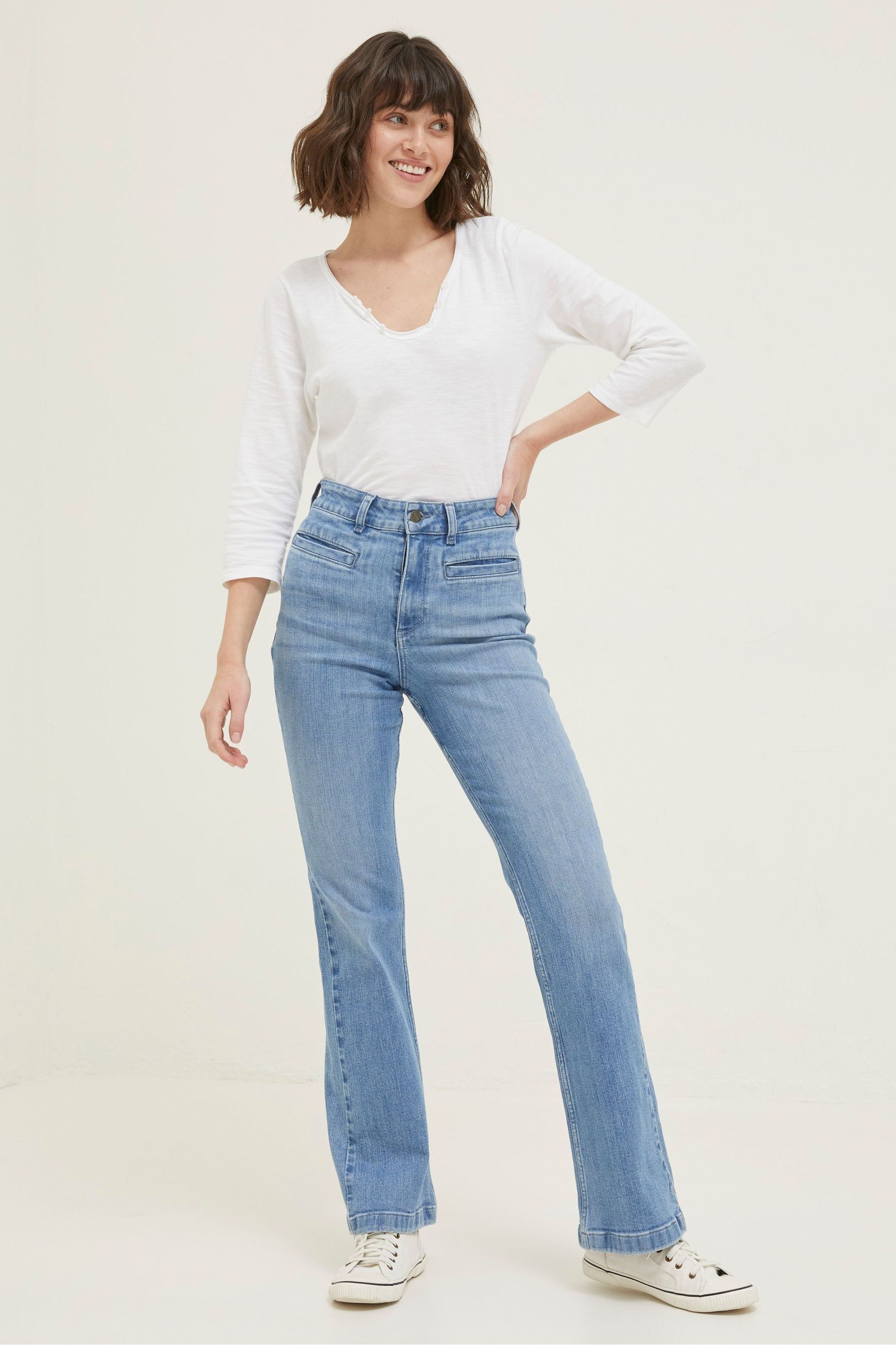 Buy FatFace Blue Fly Flare Jeans from the Next UK online shop