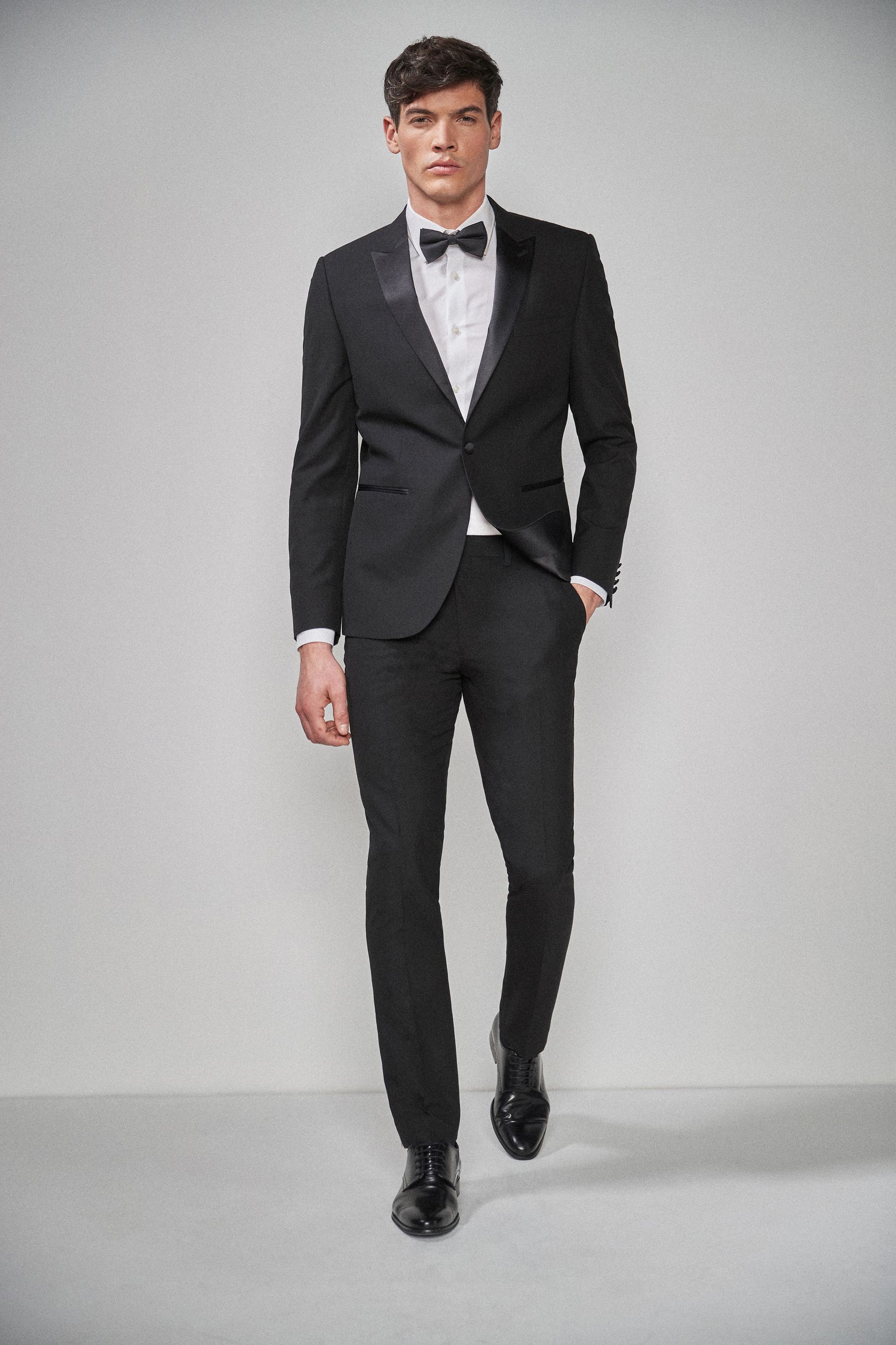 Buy Black Slim Fit Tuxedo Suit Jacket from the Next UK online shop