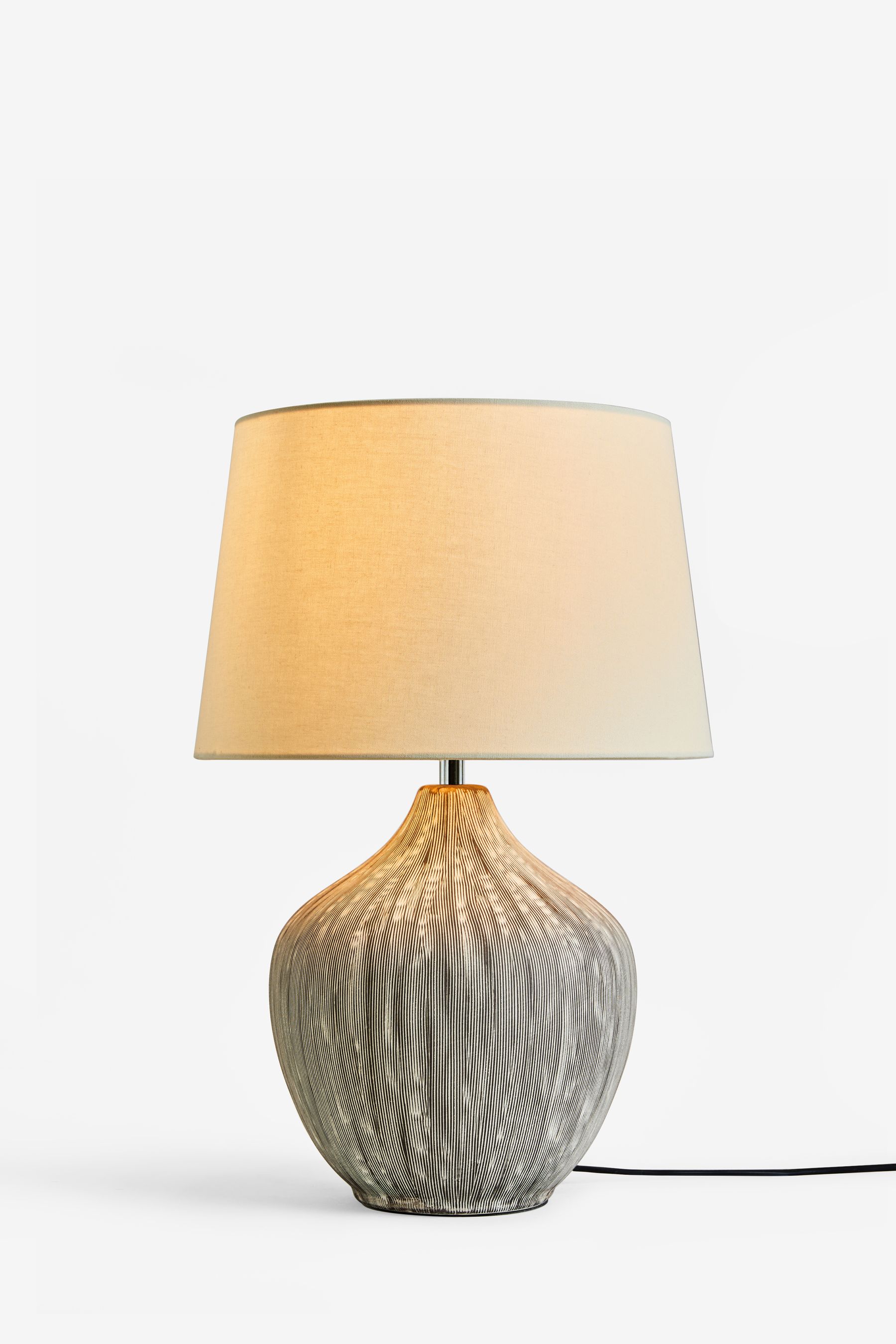 Buy Cream Scratch Ceramic Large Table Lamp from the Next UK online shop