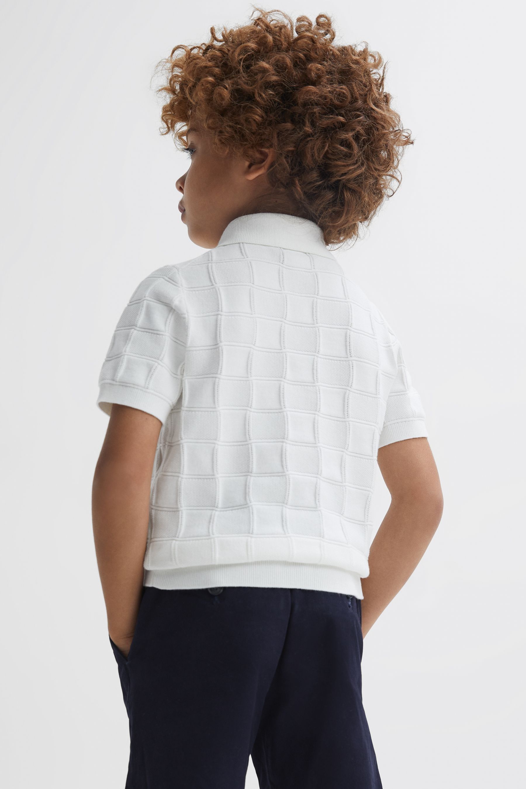 Buy Reiss White Blaze Junior Cotton Press-Stud Polo T-Shirt from the ...