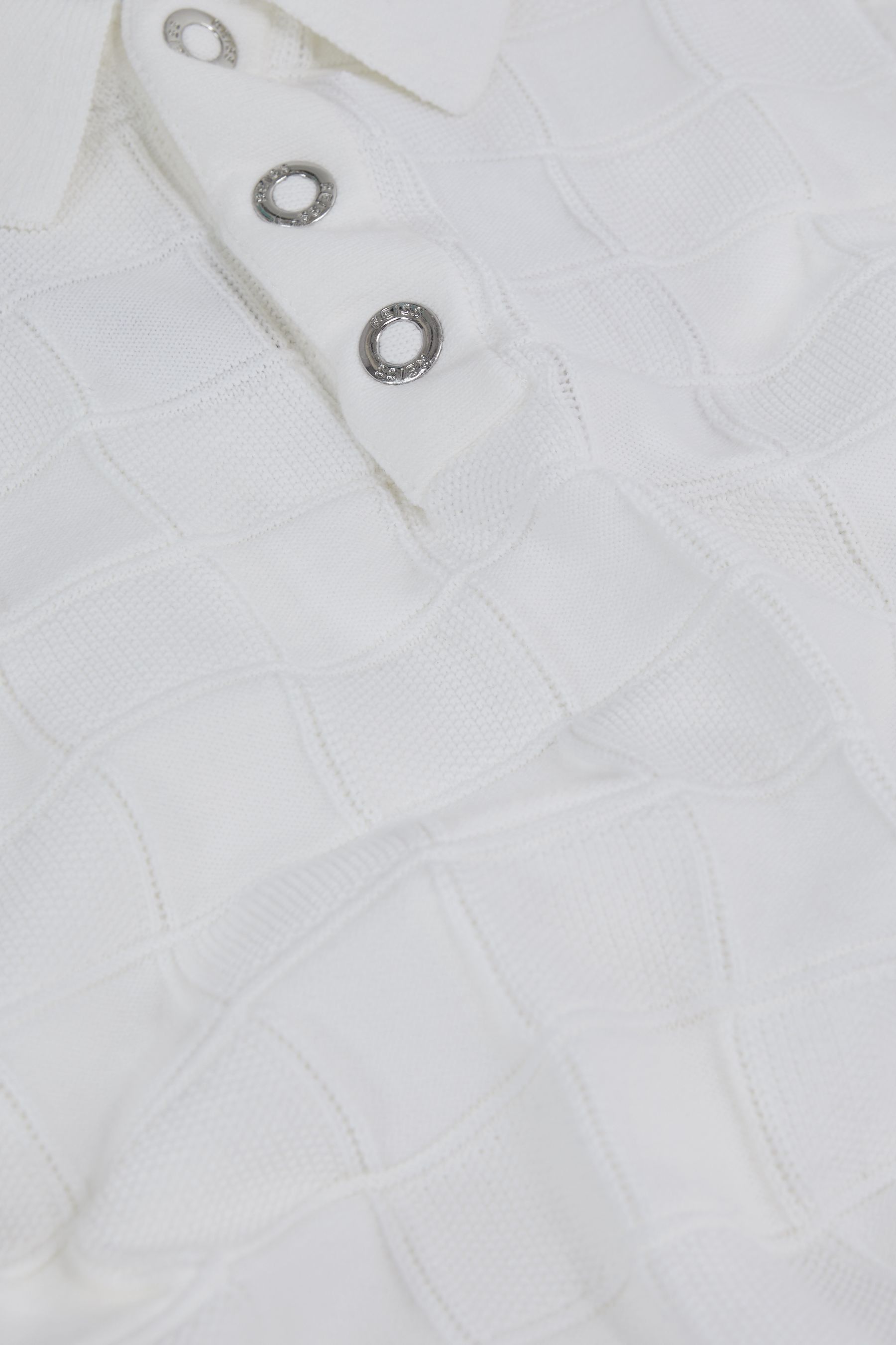 Buy Reiss White Blaze Junior Cotton Press-Stud Polo T-Shirt from the ...
