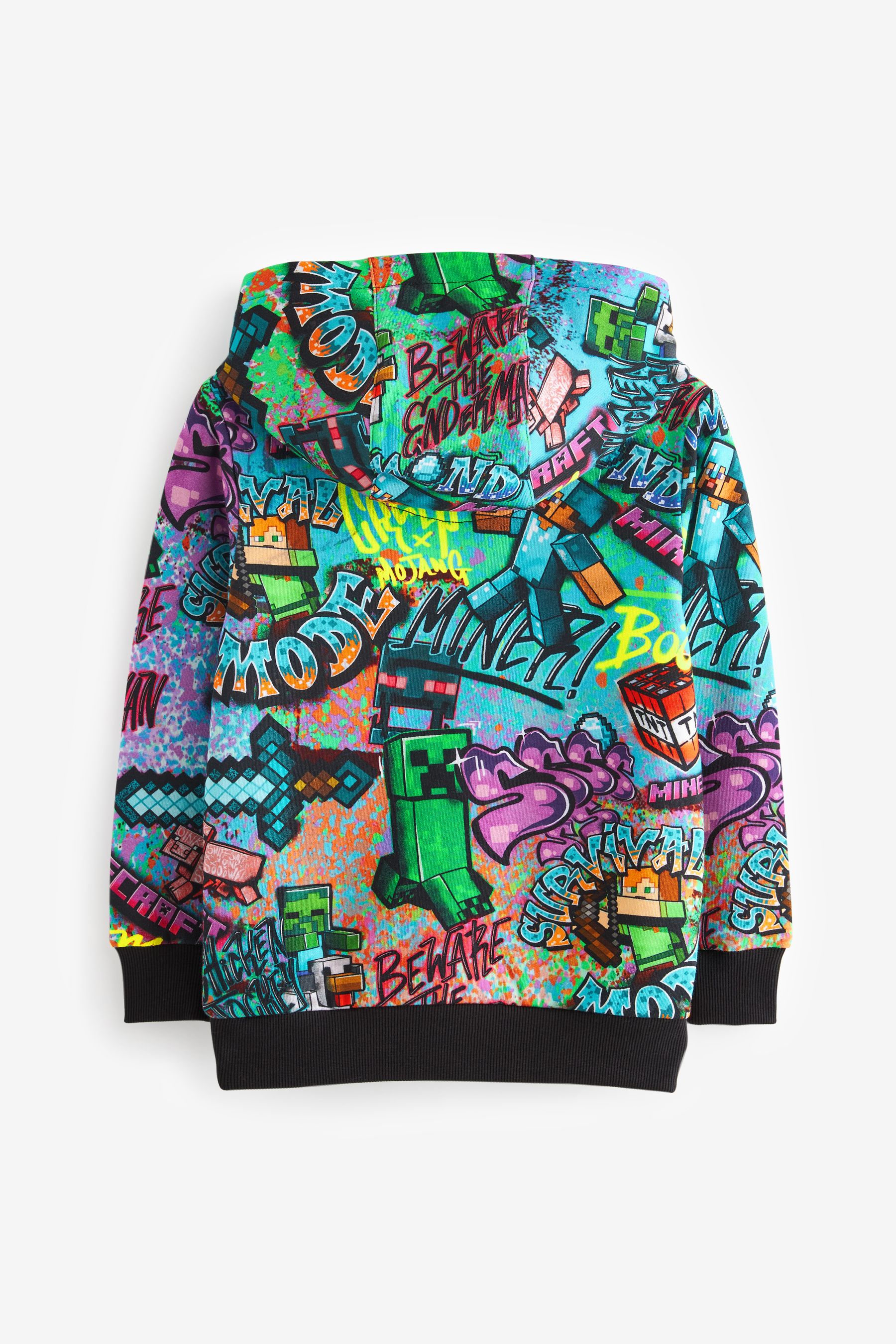 Buy Black/Green Minecraft Graffiti Hoodie (3-16yrs) from Next Ireland