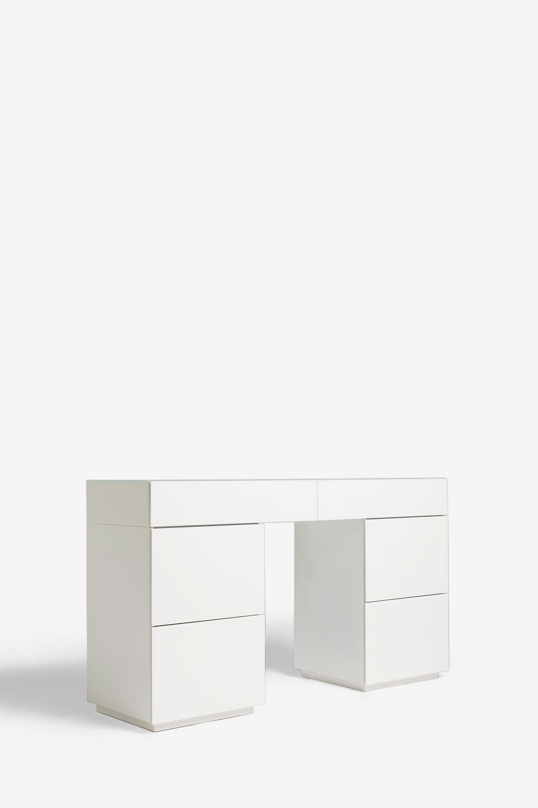 Buy White Sloane Glass Collection Luxe Extra Large Console Dressing ...