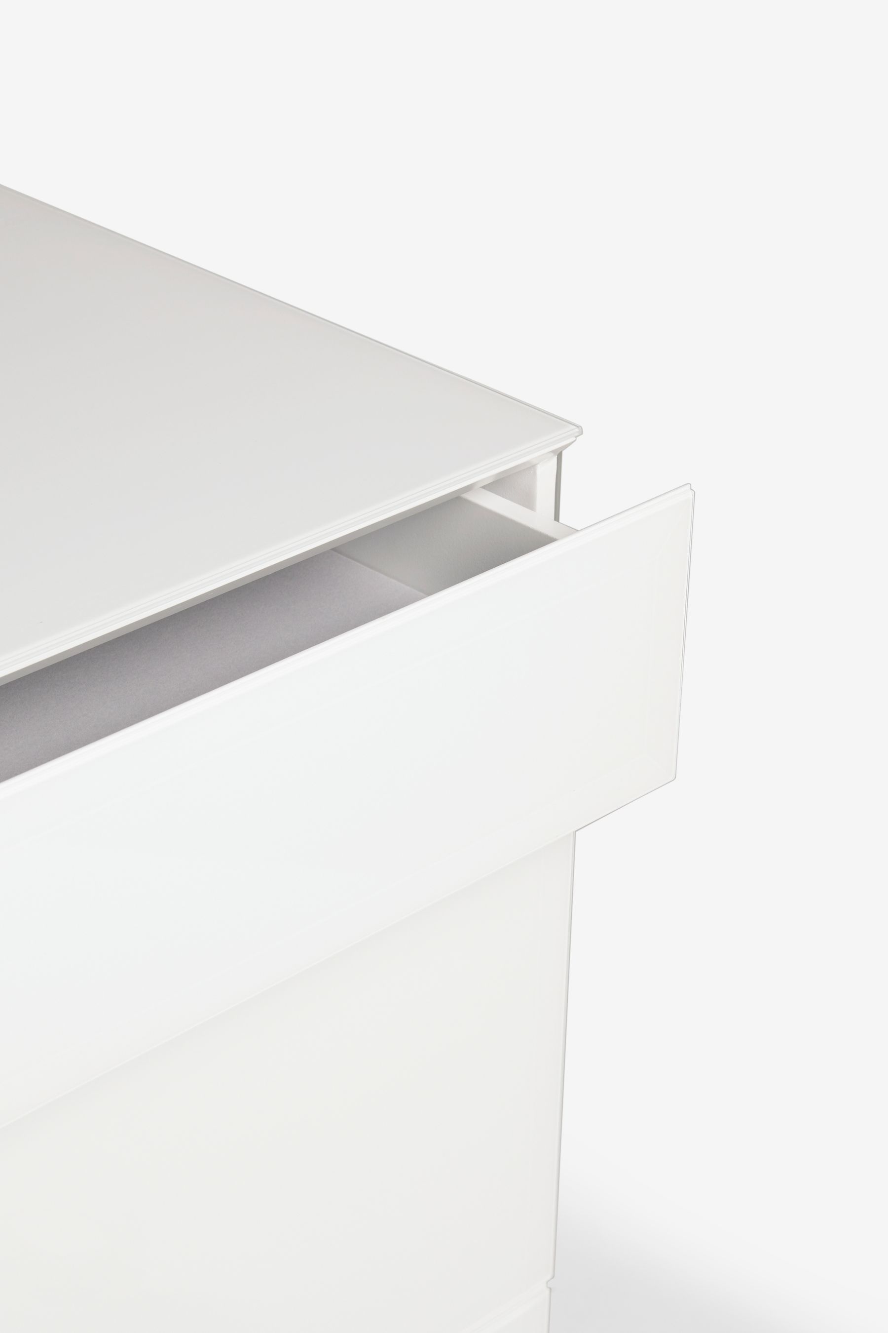 Buy White Sloane Glass Collection Luxe Extra Large Console Dressing ...