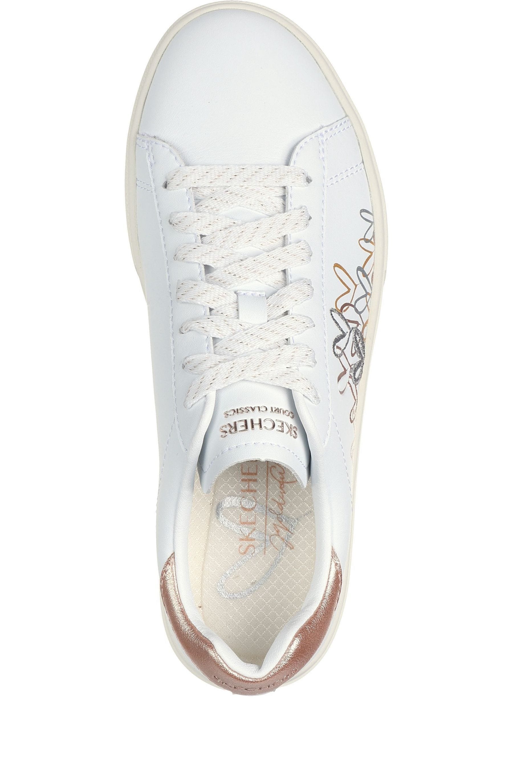 Buy Skechers White Eden Lx Gleaming Hearts Trainers from the Next UK ...
