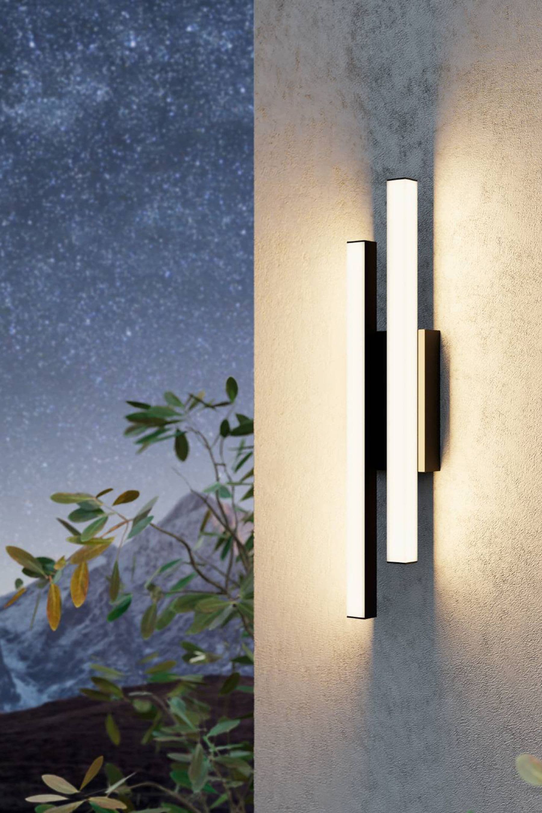 Buy Eglo Black Serricella LED Linear Exterior Wall Light from the Next ...