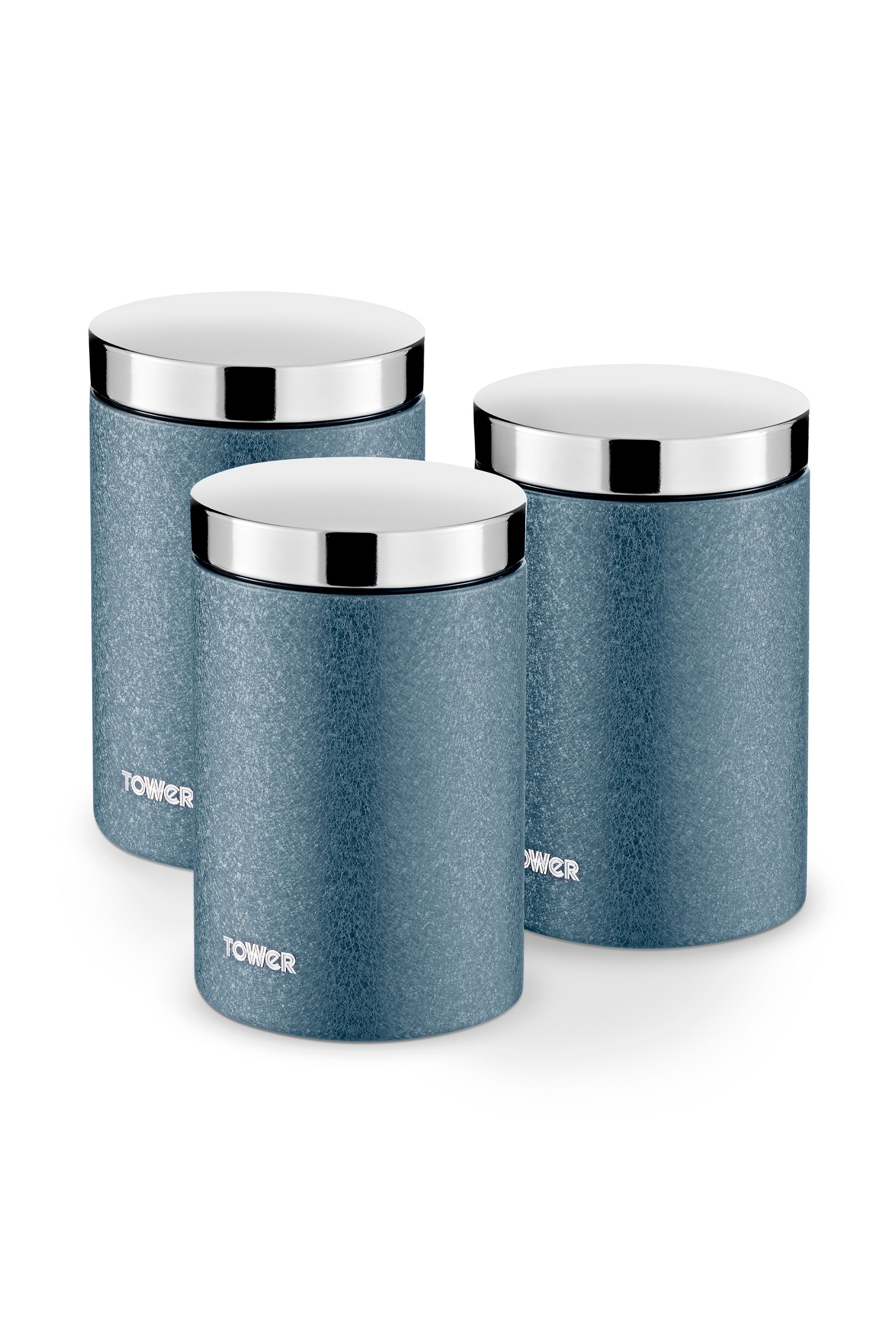 Buy Tower Set of 3 Blue Ice Diamond Canisters from the Next UK online shop