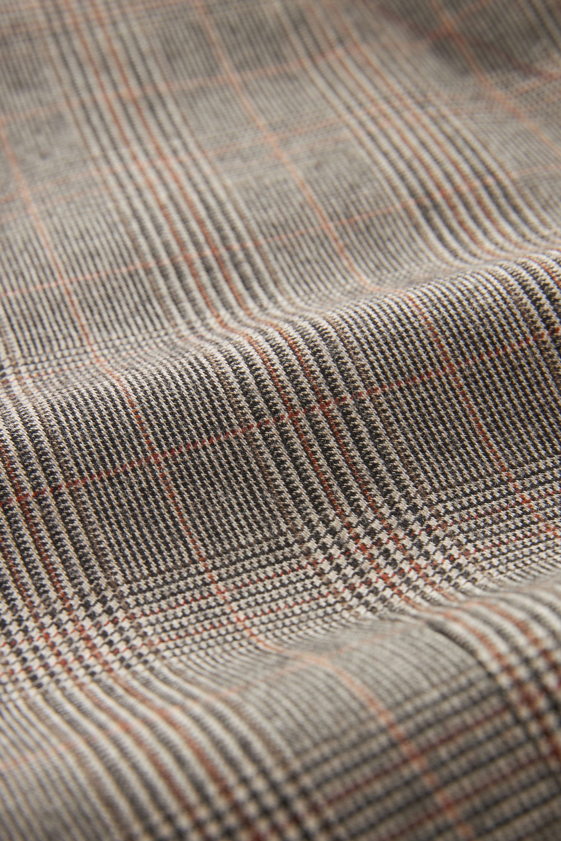 Buy Taupe Slim Fit Signature Alfred Brown Wool Suit Jacket from the ...