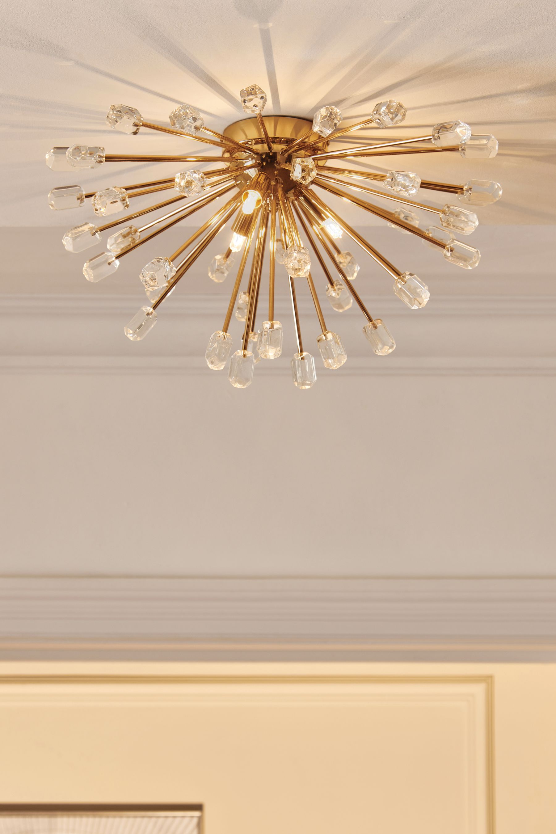 Buy Gold Astrid 3 Light Flush Fitting Ceiling Light from the Next UK ...