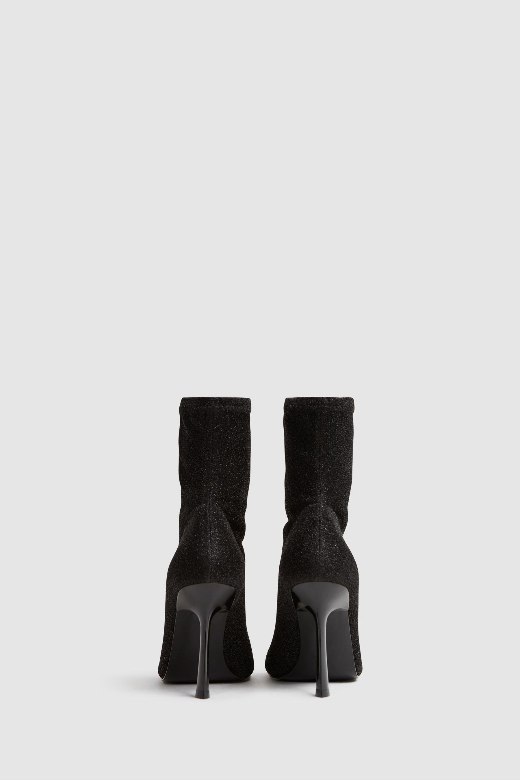 Buy Reiss Black Jess Metallic Sock Boots from the Next UK online shop