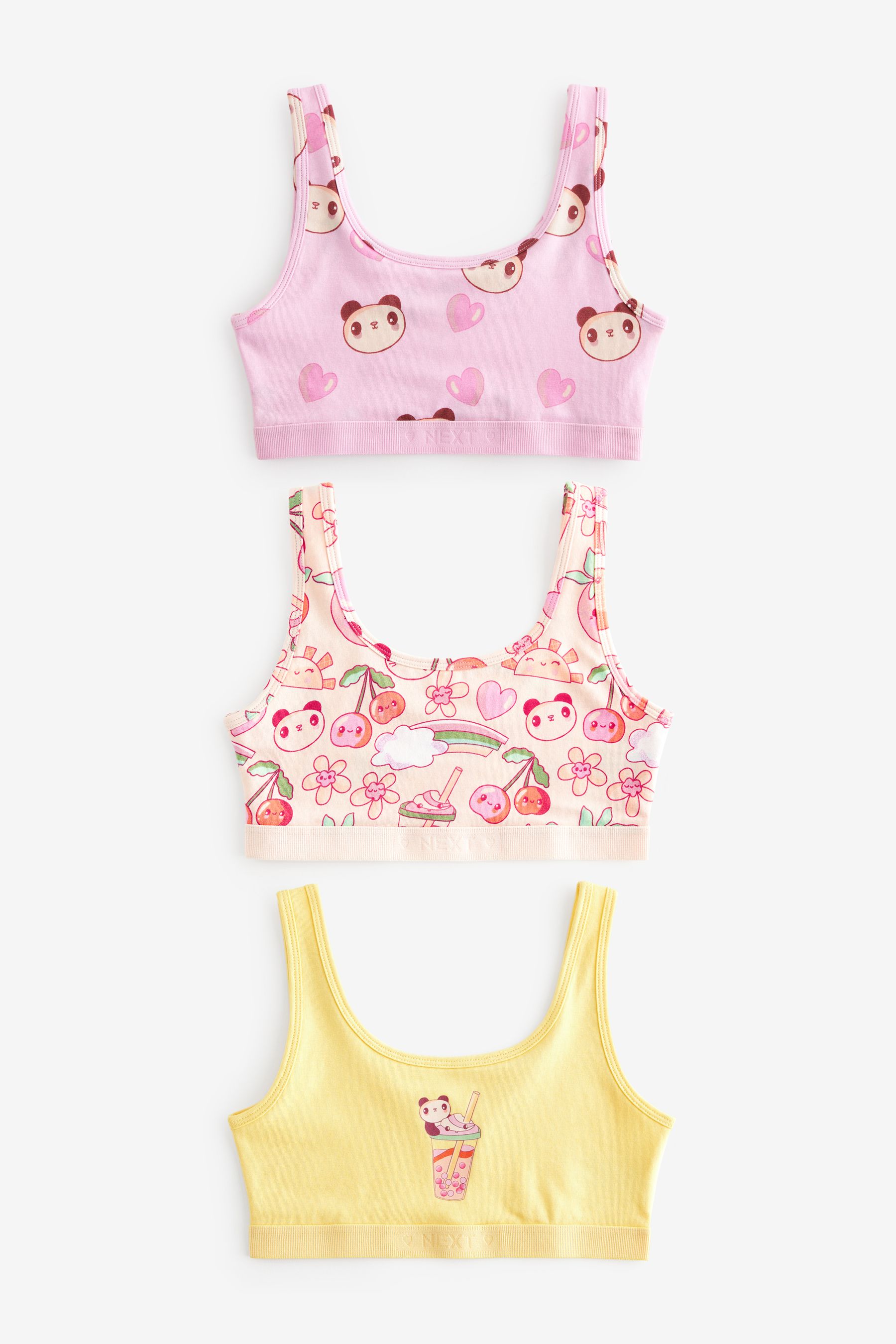 Buy Pink Panda Crop Tops 3 Pack (5-16yrs) from the Next UK online shop
