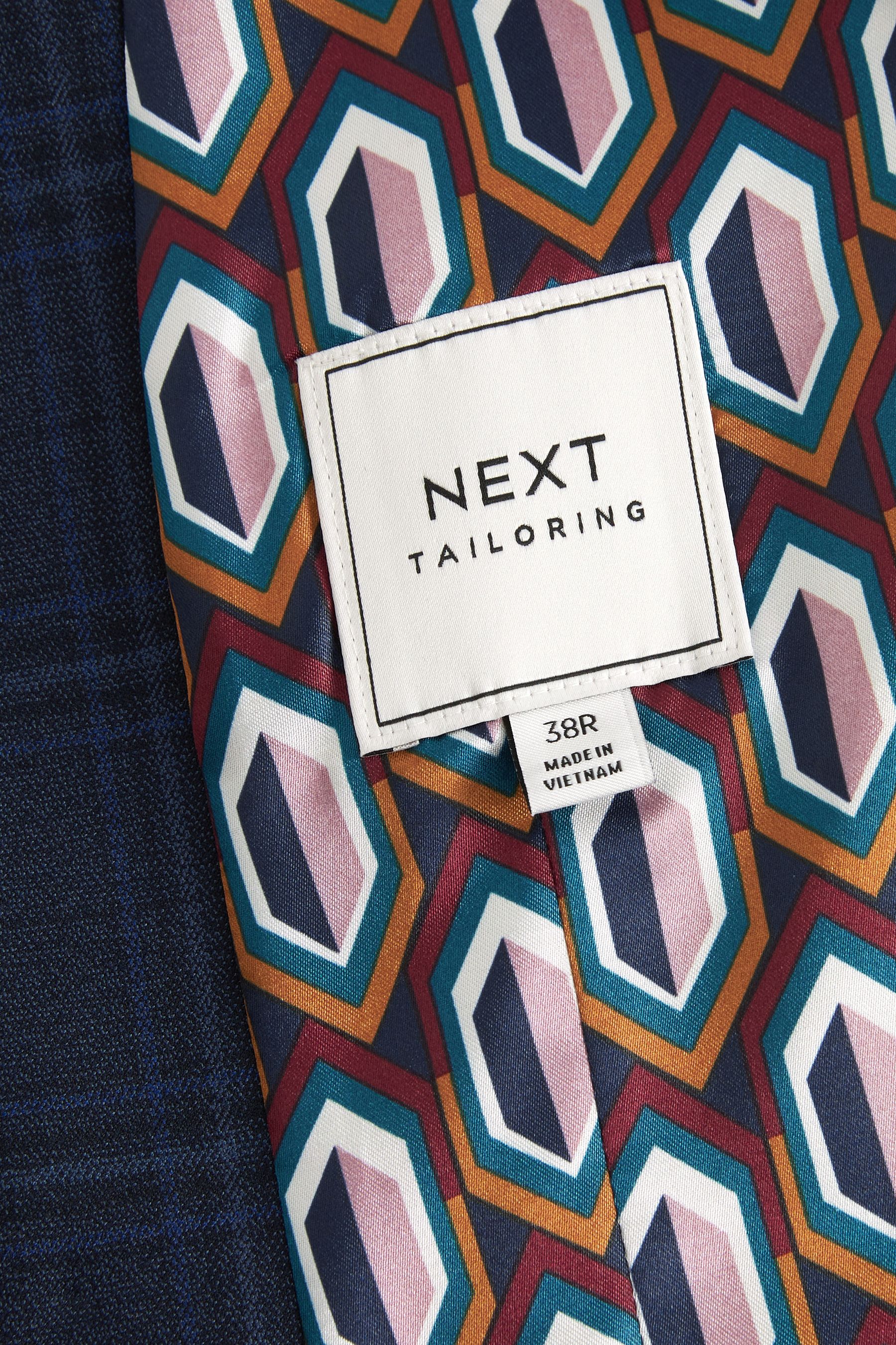 Buy Navy Slim Bold Check Suit Waistcoat from the Next UK online shop