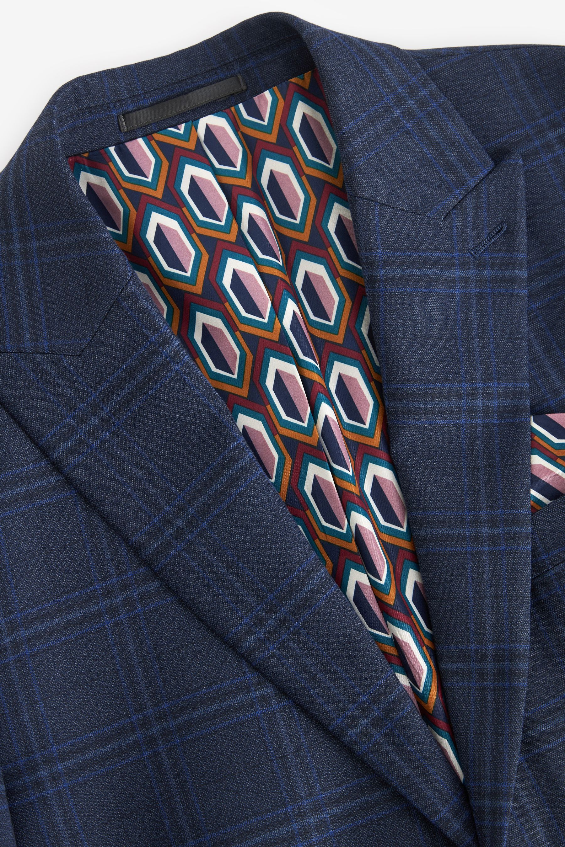 Buy Blue Slim Bold Check Suit Jacket from the Next UK online shop