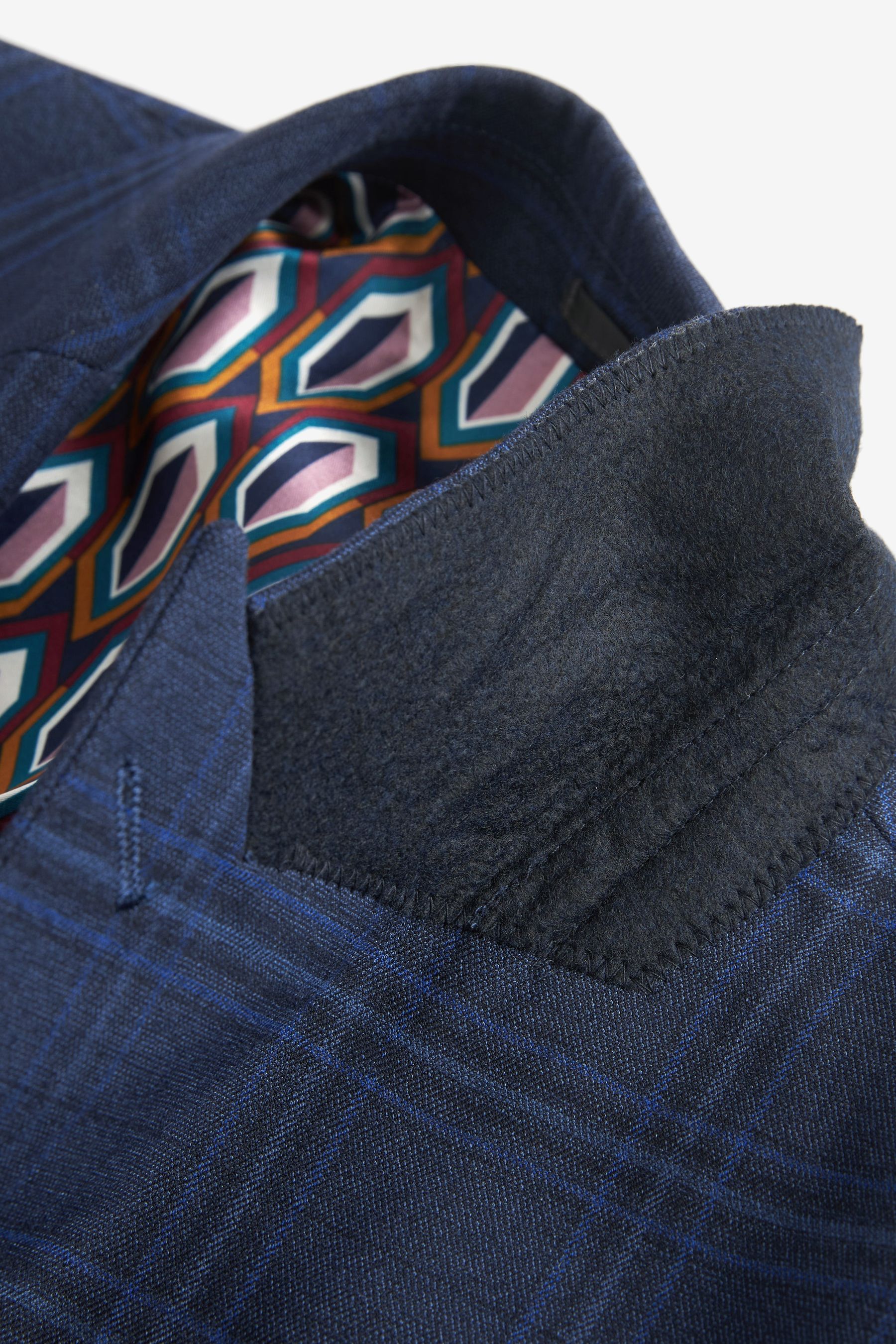 Buy Blue Slim Bold Check Suit Jacket from the Next UK online shop