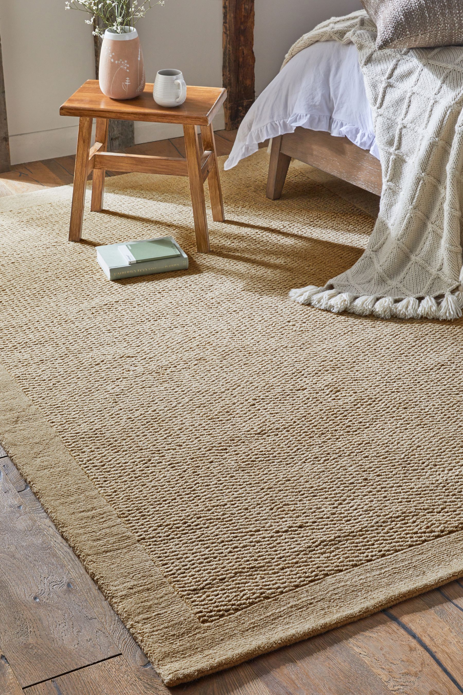 Buy Dark Natural Florence Border Rug from the Next UK online shop