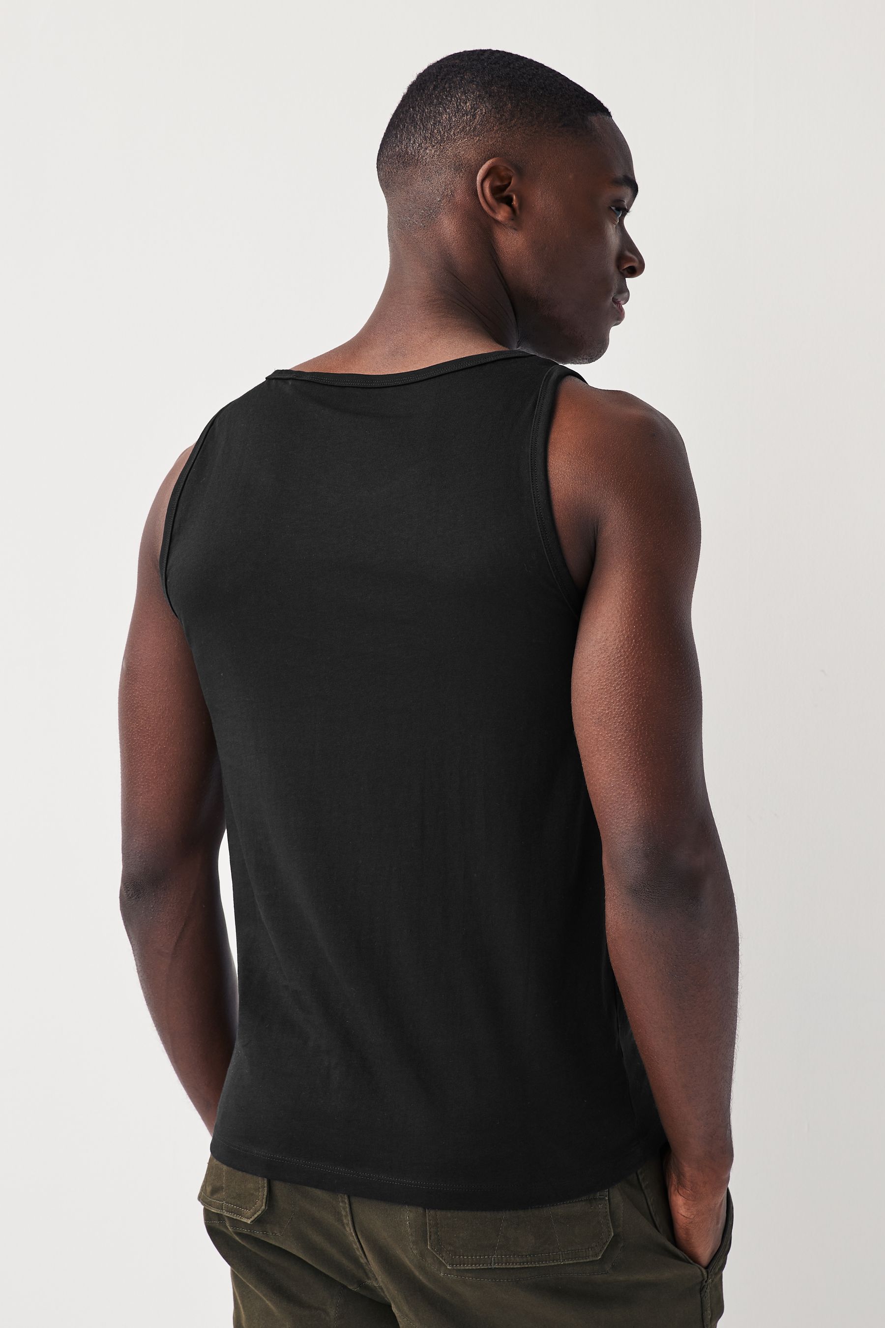 Buy Black Vests 5 Pack from the Next UK online shop