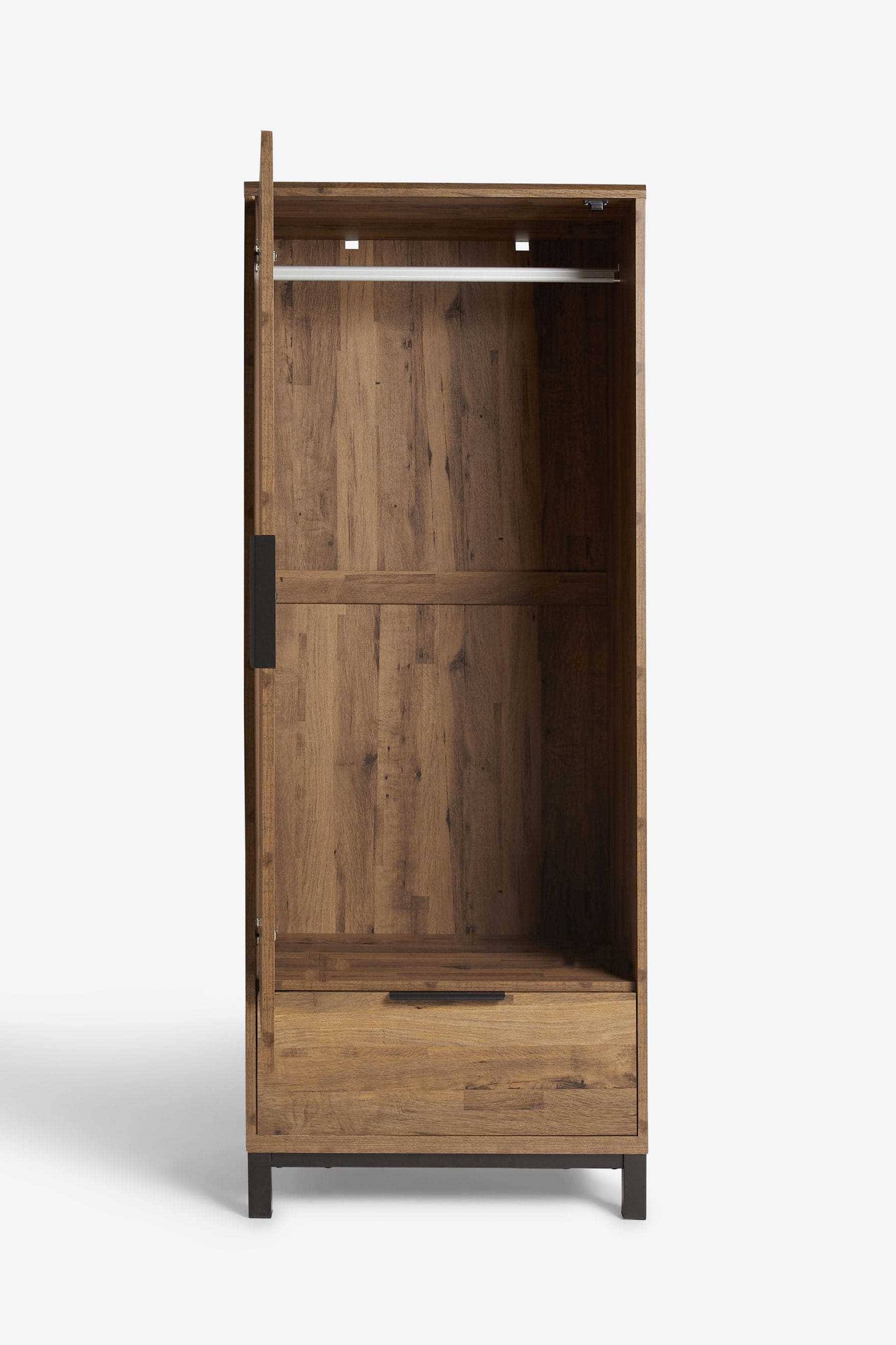 Buy Dark Bronx Oak Effect Single, 1 Drawer Wardrobe from the Next UK ...