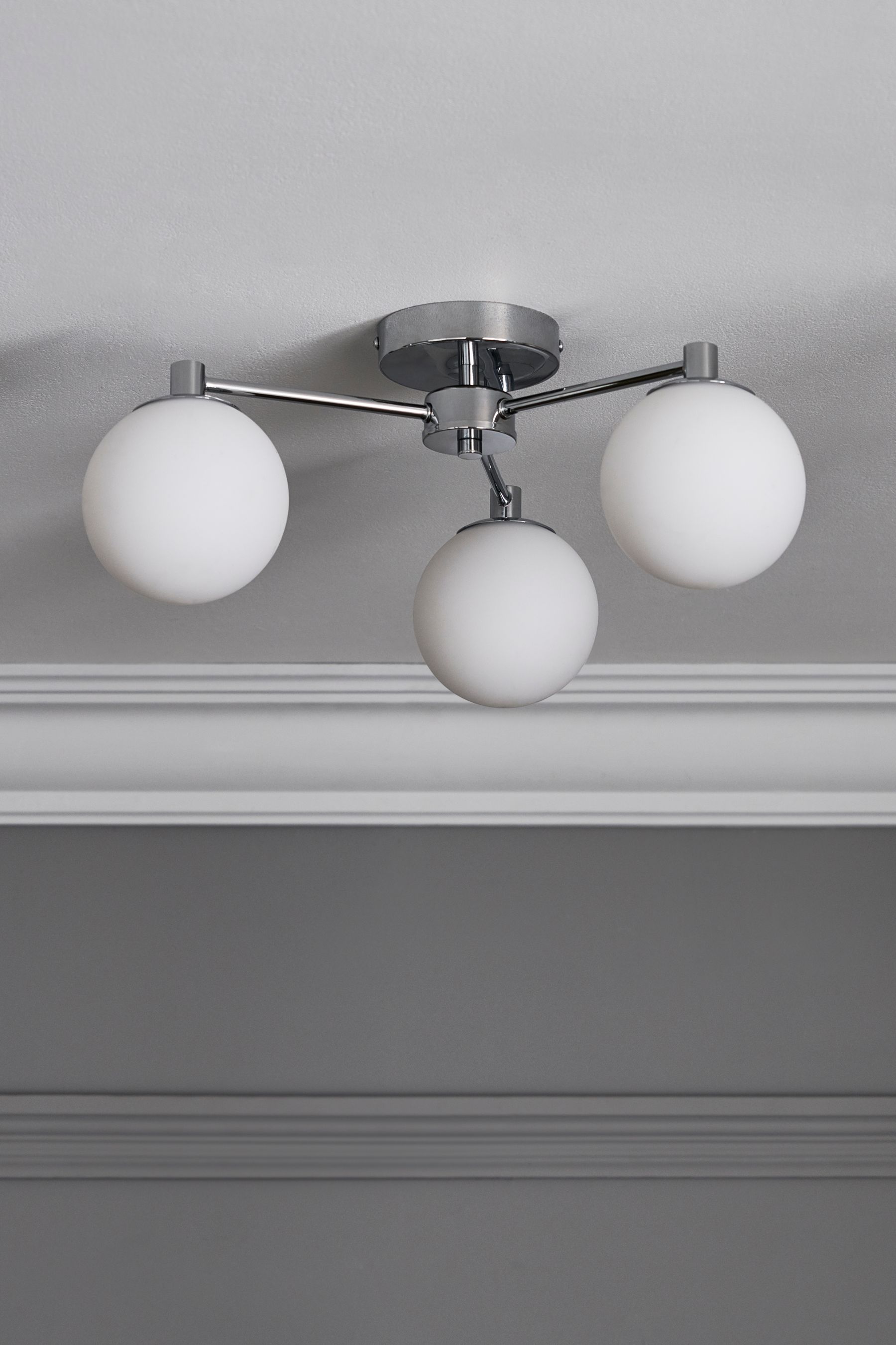Buy Chrome Pasadena 3 Light Flush Ceiling Light from the Next UK online ...