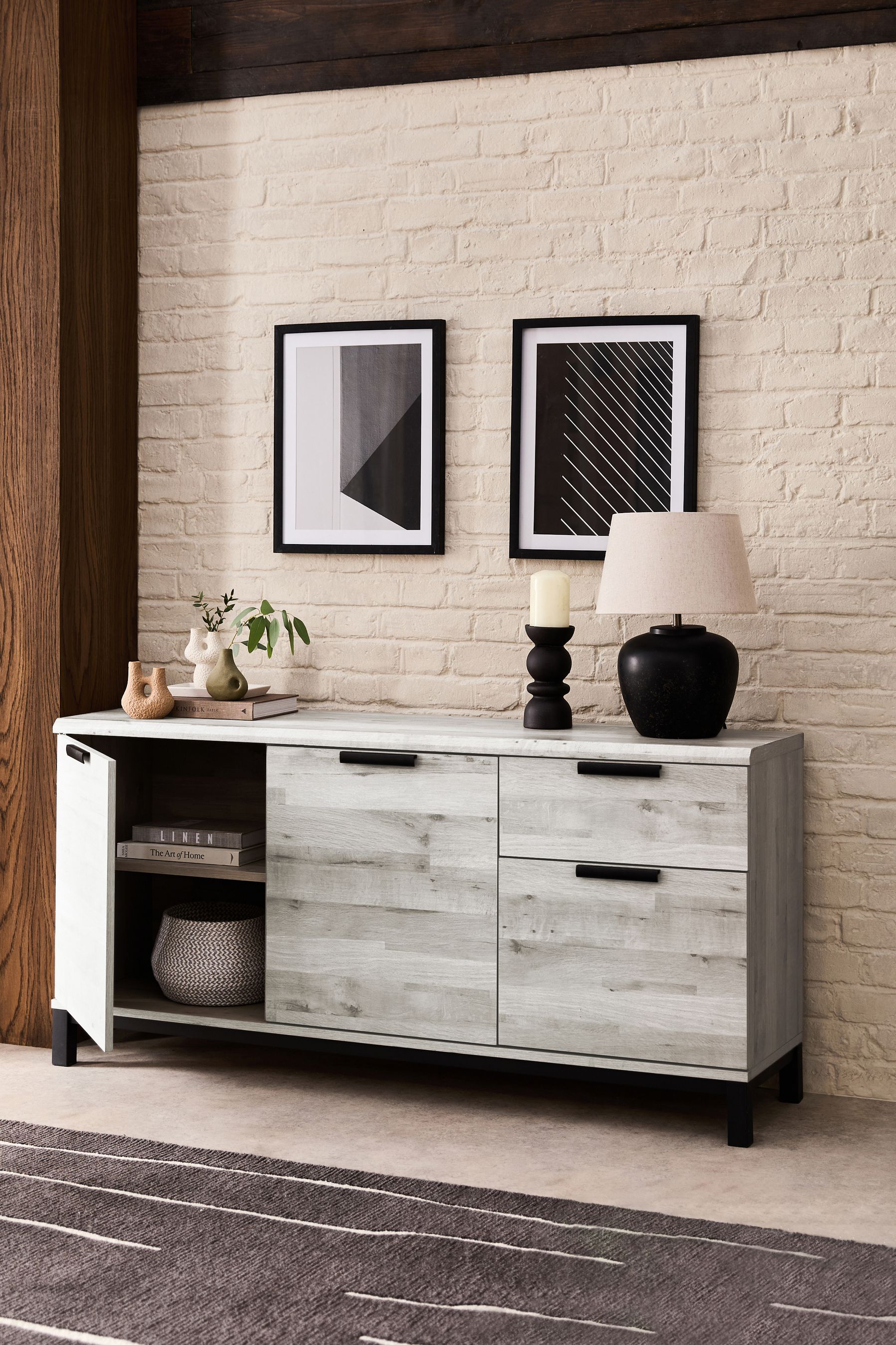 Buy Grey Bronx Oak Effect Sideboard from the Next UK online shop