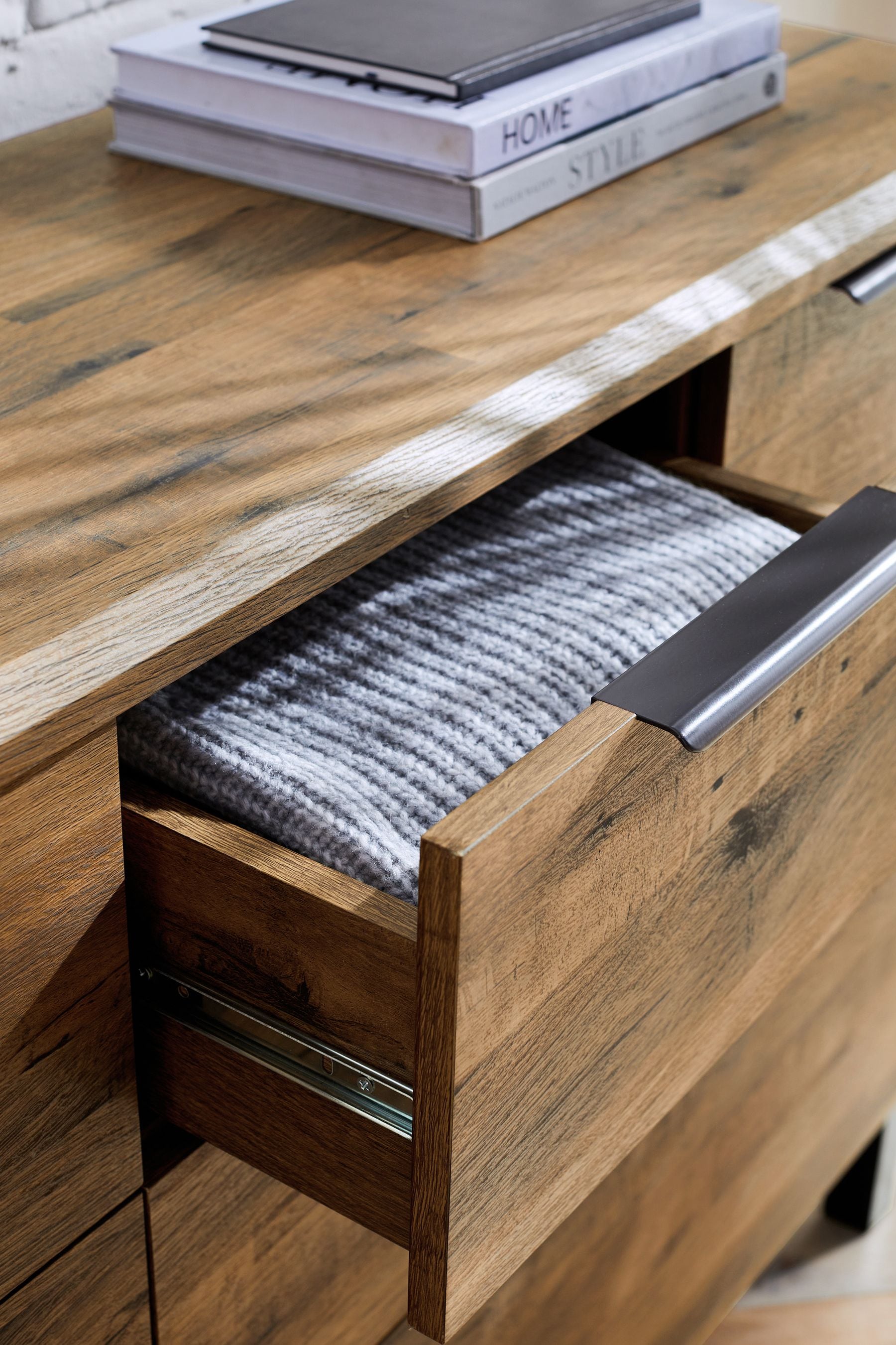 Buy Dark Bronx Oak Effect 8 Drawer Chest of Drawers from the Next UK ...