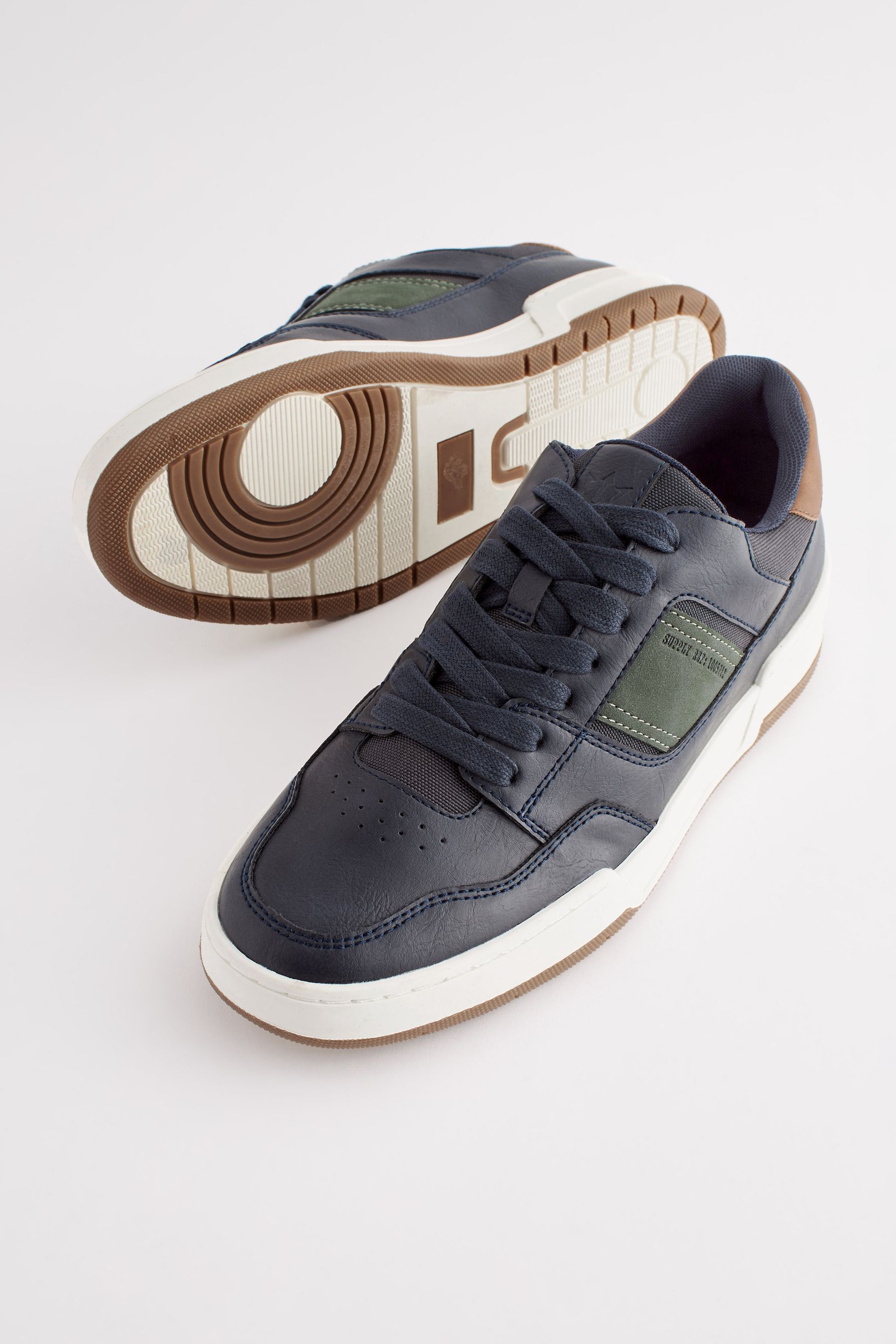 Buy Navy Blue Smart Casual Trainers from the Next UK online shop