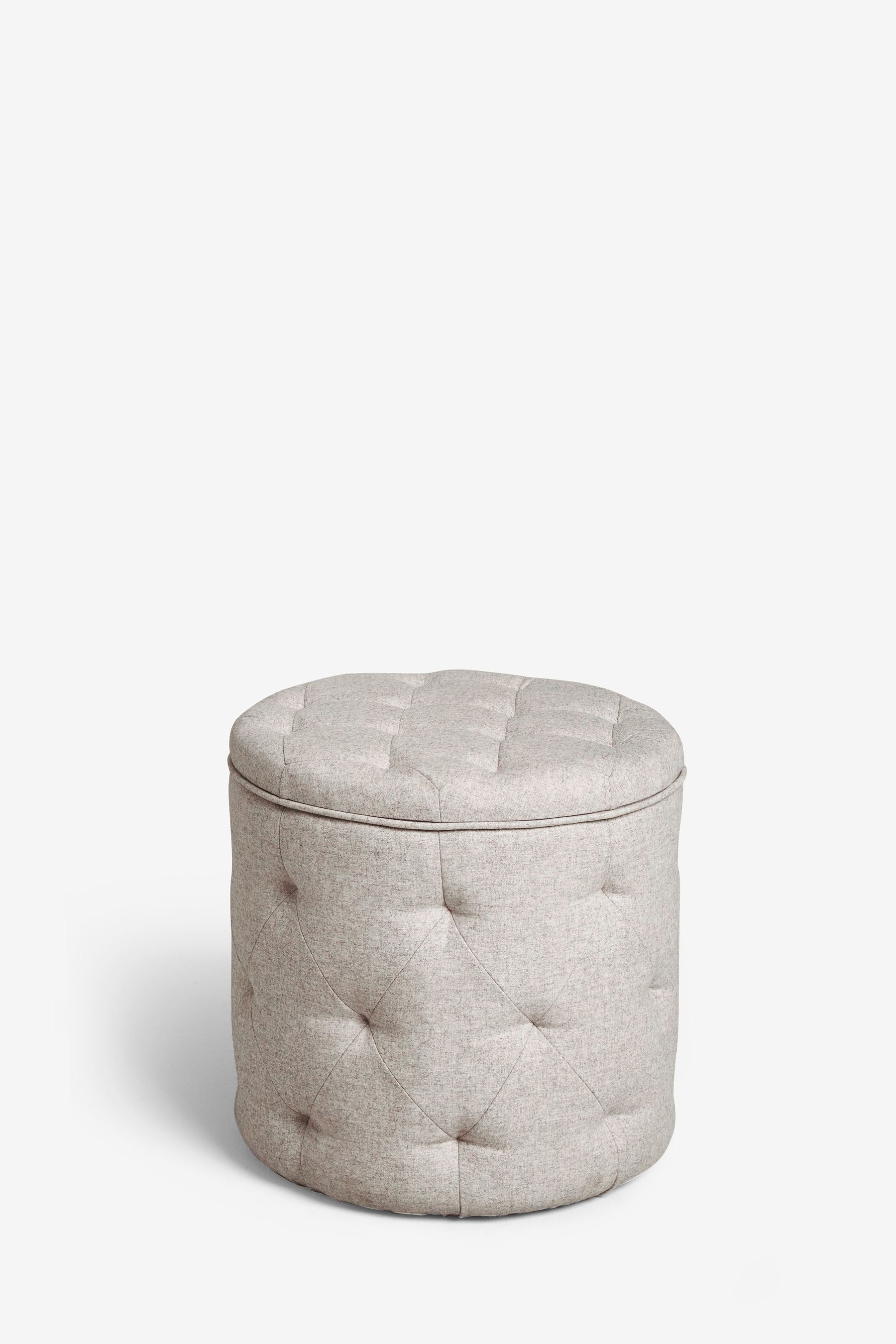 Buy Wool Blend Natural Stone Hartford Upholstered Storage Footstool ...