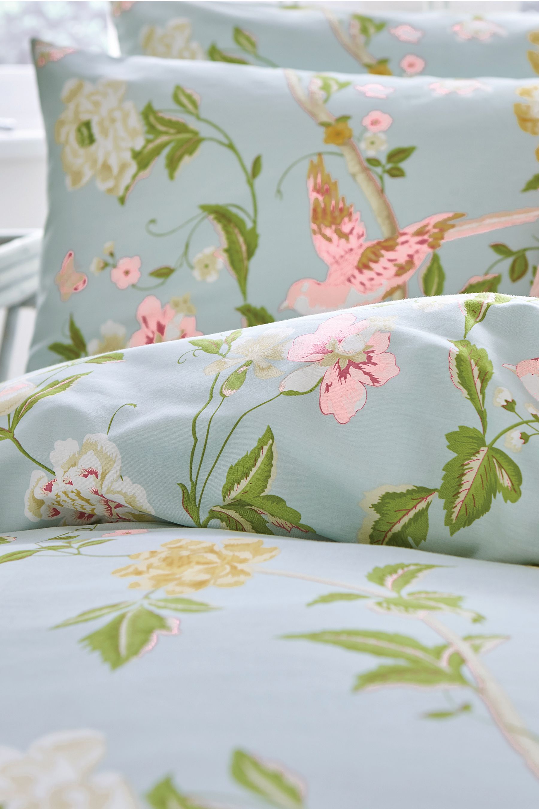 Buy Laura Ashley Duck Egg Blue Summer Palace Duvet Cover And Pillowcase