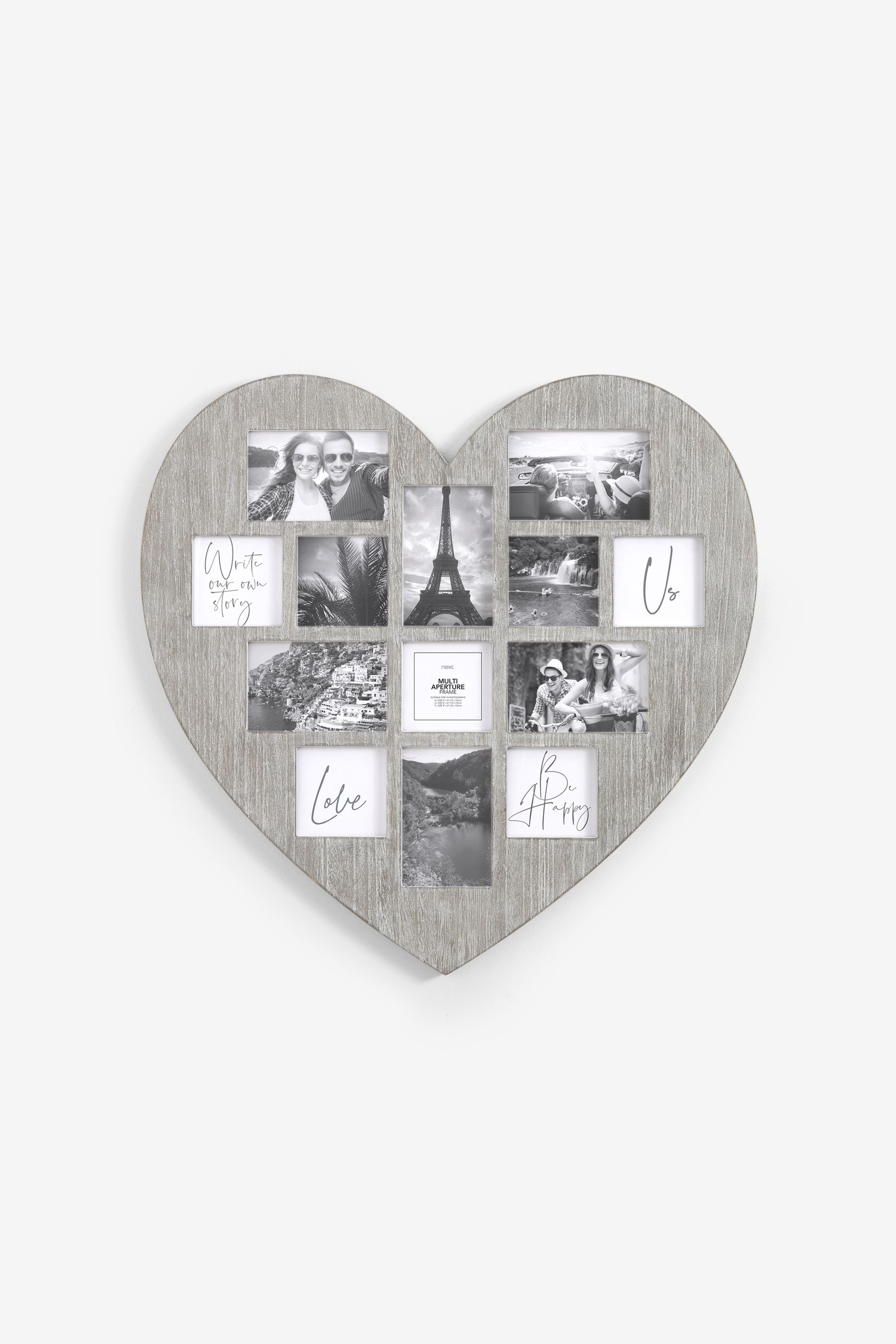 Buy Grey Heart Shaped Collage Picture Frame from Next Ireland