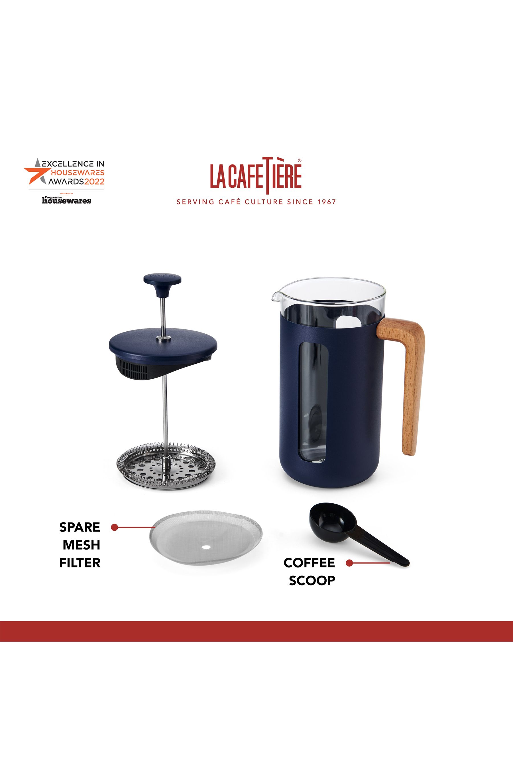 Buy La Cafetiere Blue Pisa 8 Cup Cafetiere from the Next UK online shop