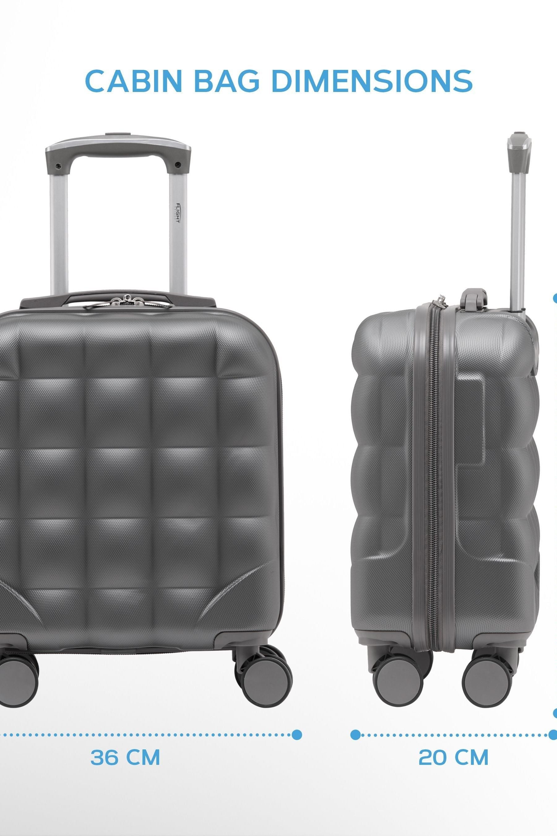 Buy Flight Knight 45x36x20cm EasyJet Underseat 8 Wheel ABS Hard Case ...