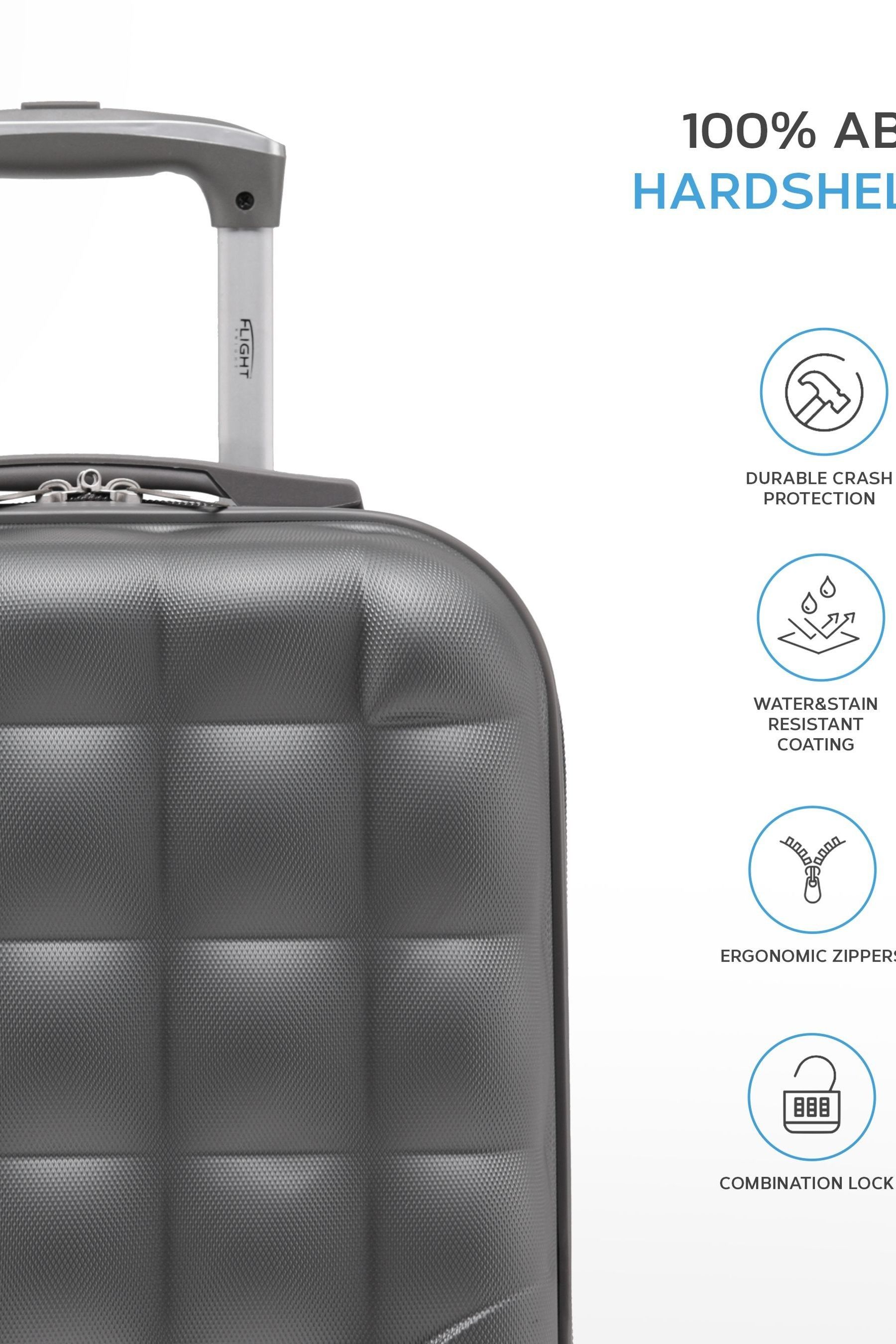 Buy Flight Knight 45x36x20cm EasyJet Underseat 8 Wheel ABS Hard Case ...