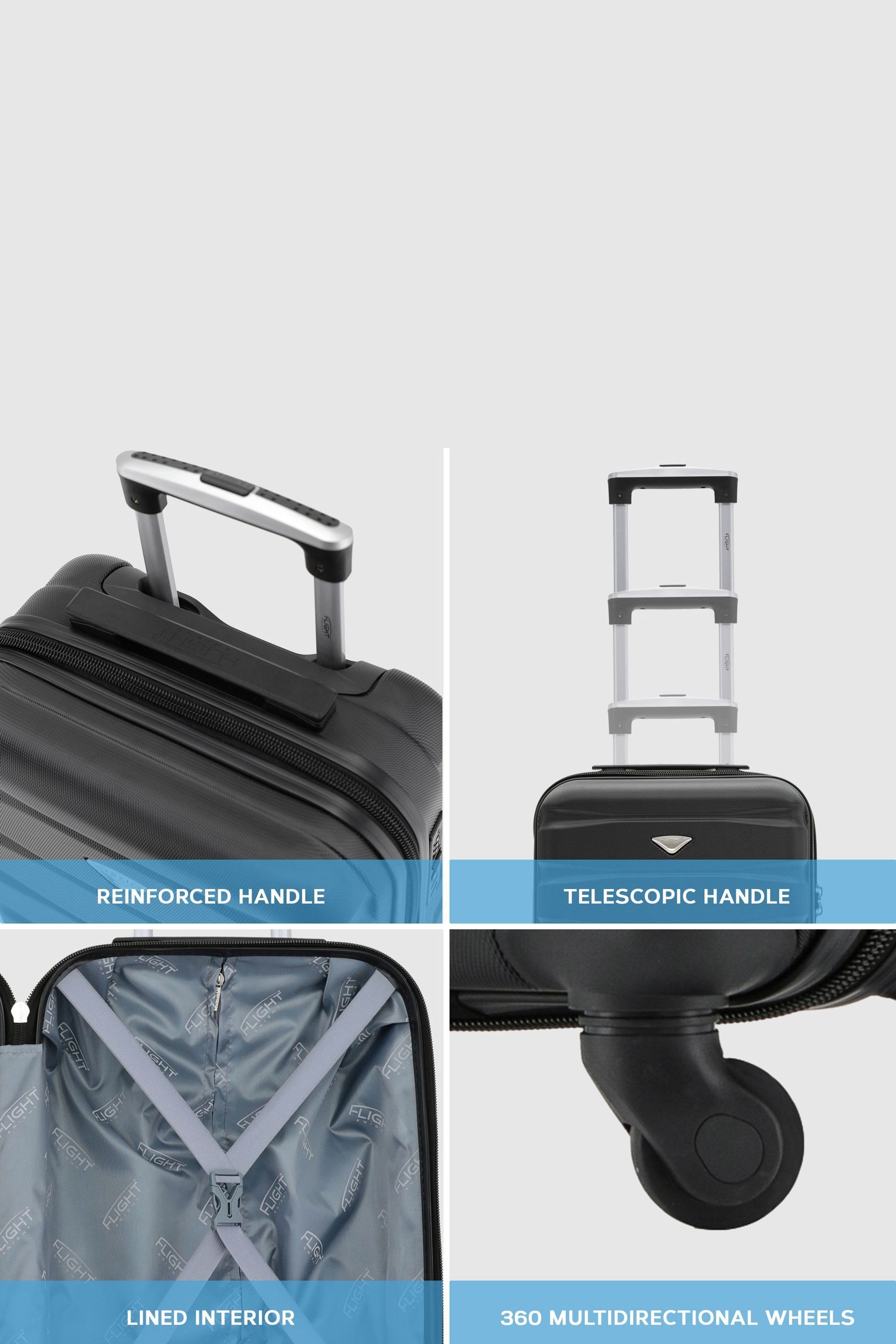 Buy Flight Knight 55x35x20cm 4 Wheel ABS Hard Case Cabin Carry On Hand ...