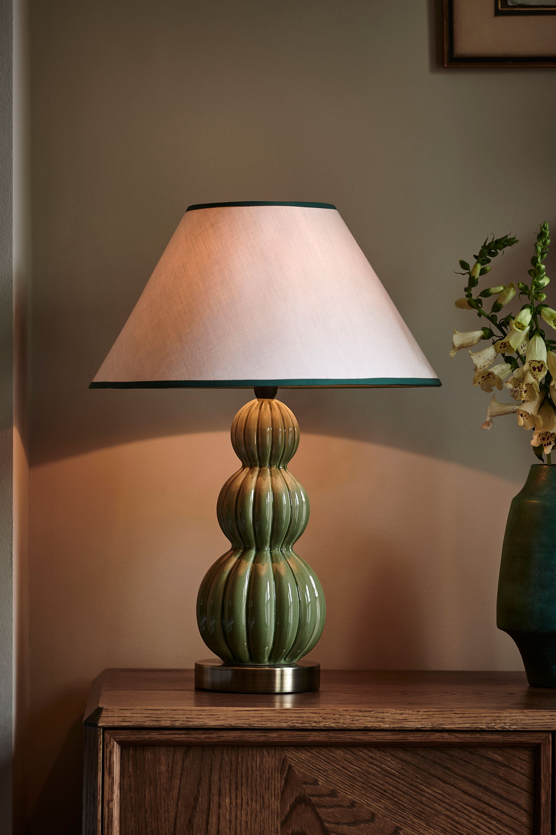 Buy Nina Campbell Green Evelyn Medium Table Lamp from the Next UK ...