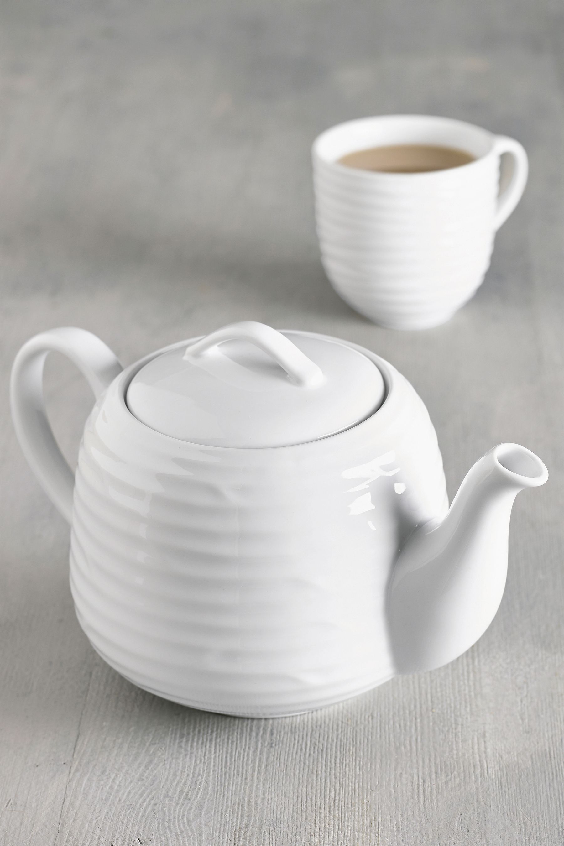 Buy White Malvern Embossed Teapot from the Next UK online shop