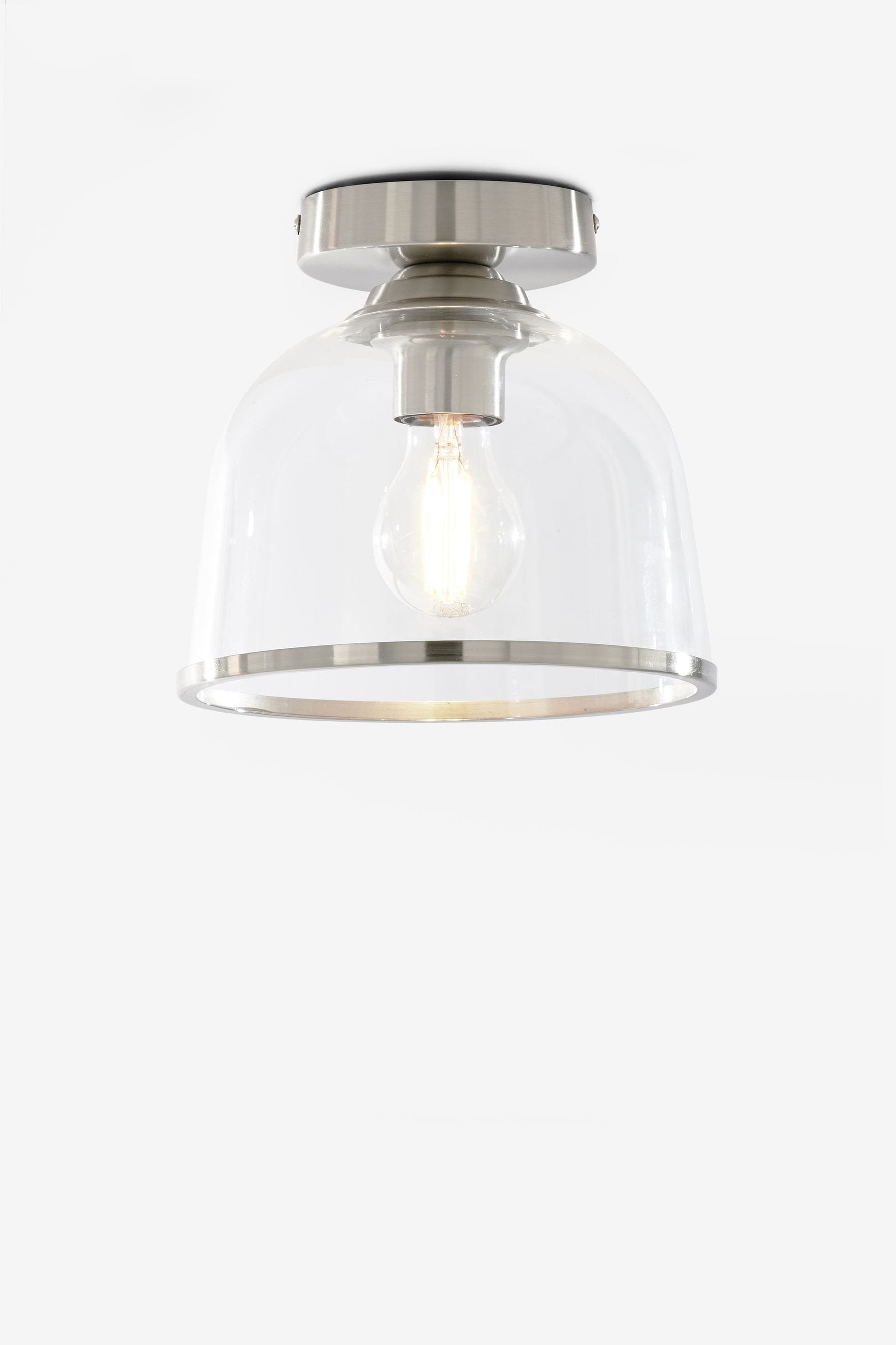 Buy Brushed Chrome Gloucester Flush Fitting Ceiling Light from the Next ...