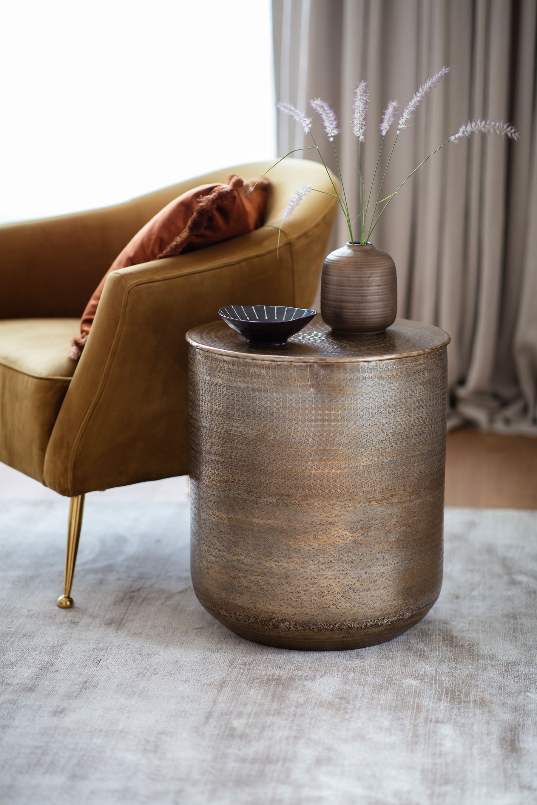 Buy Gallery Home Gold Gold Side Table from the Next UK online shop