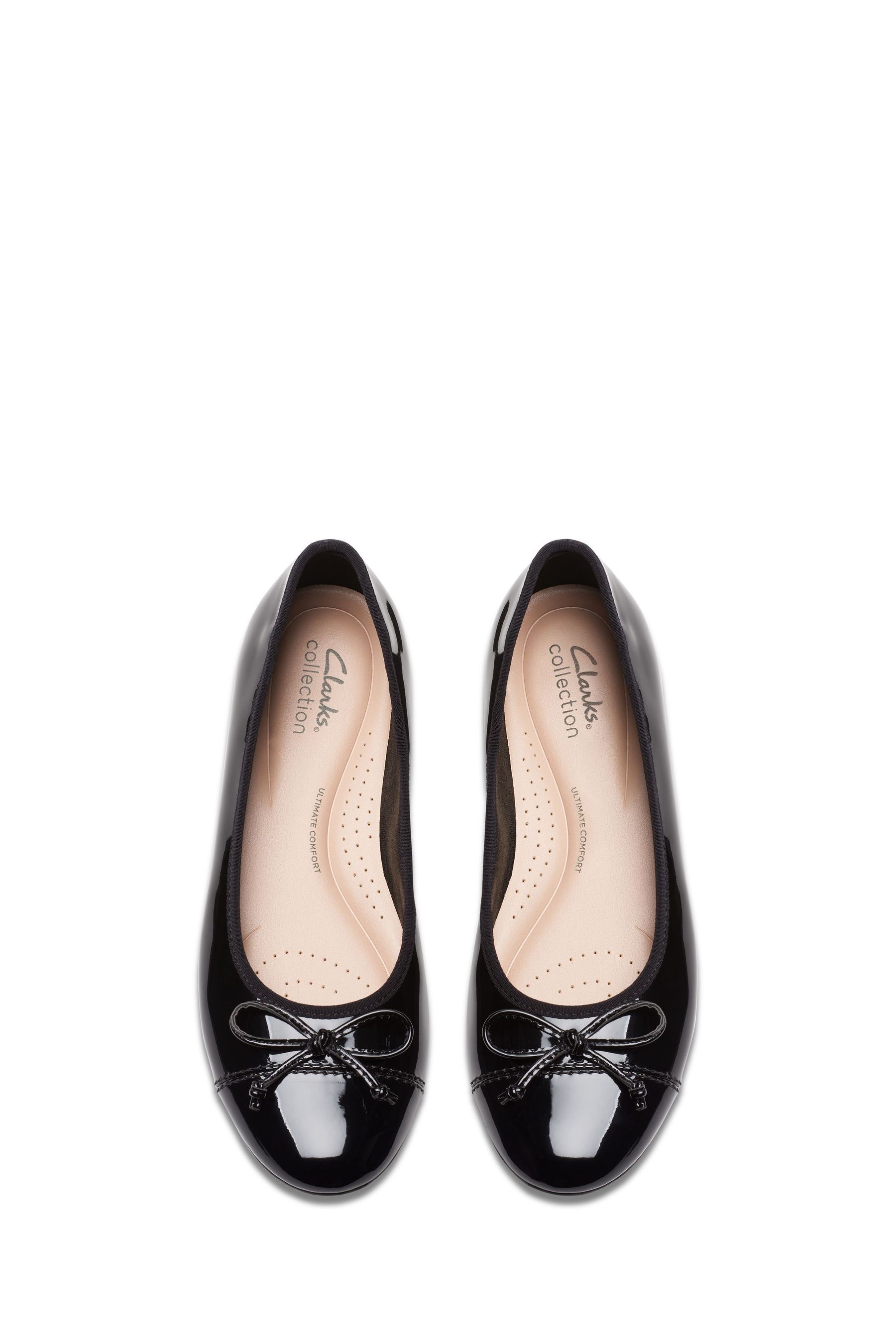 Buy Clarks Black Patent Leather Loreleigh Ballerina Shoes from the Next ...