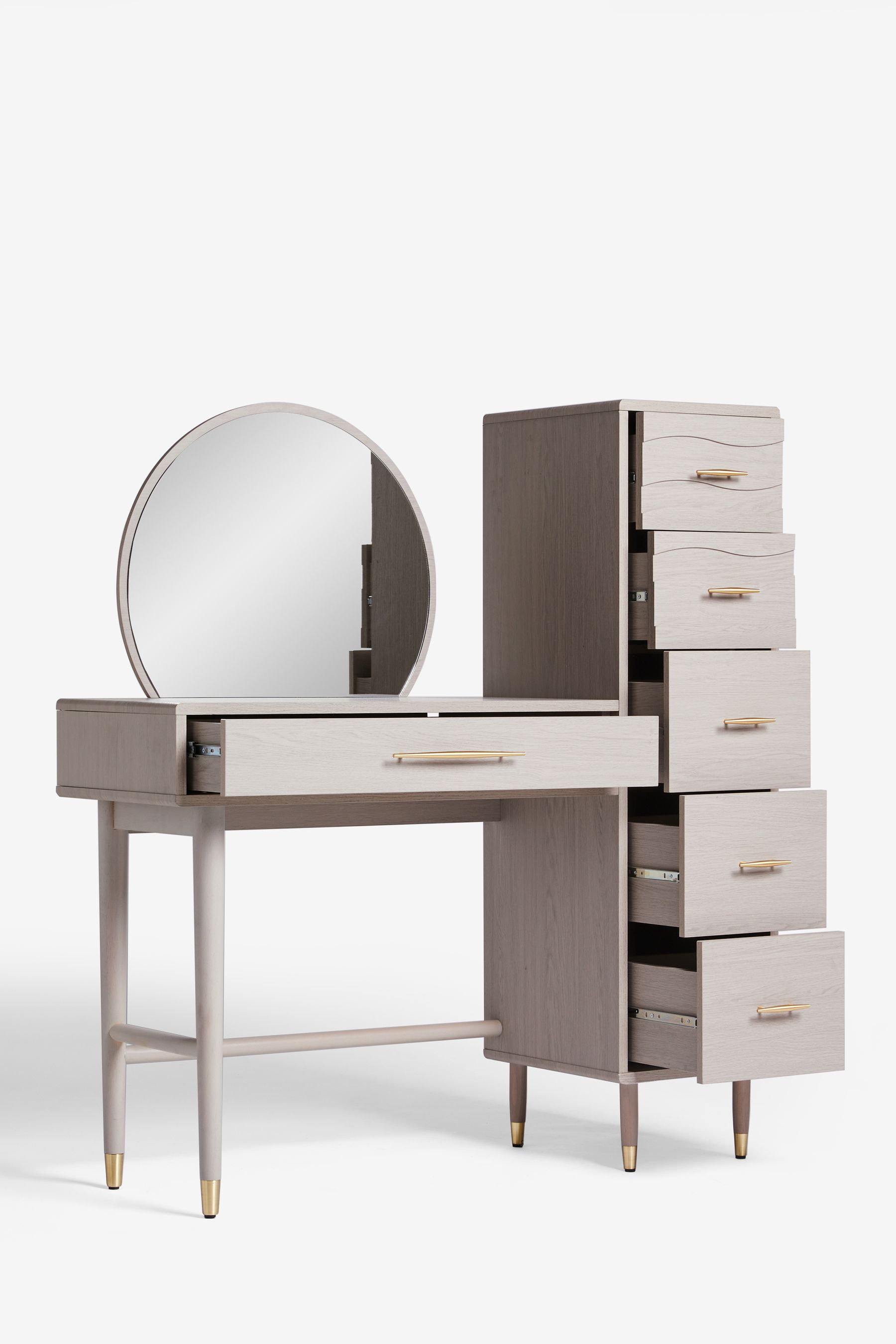 Buy Grey Adelaide Oak Effect Side Pedestal Console Dressing Table from ...