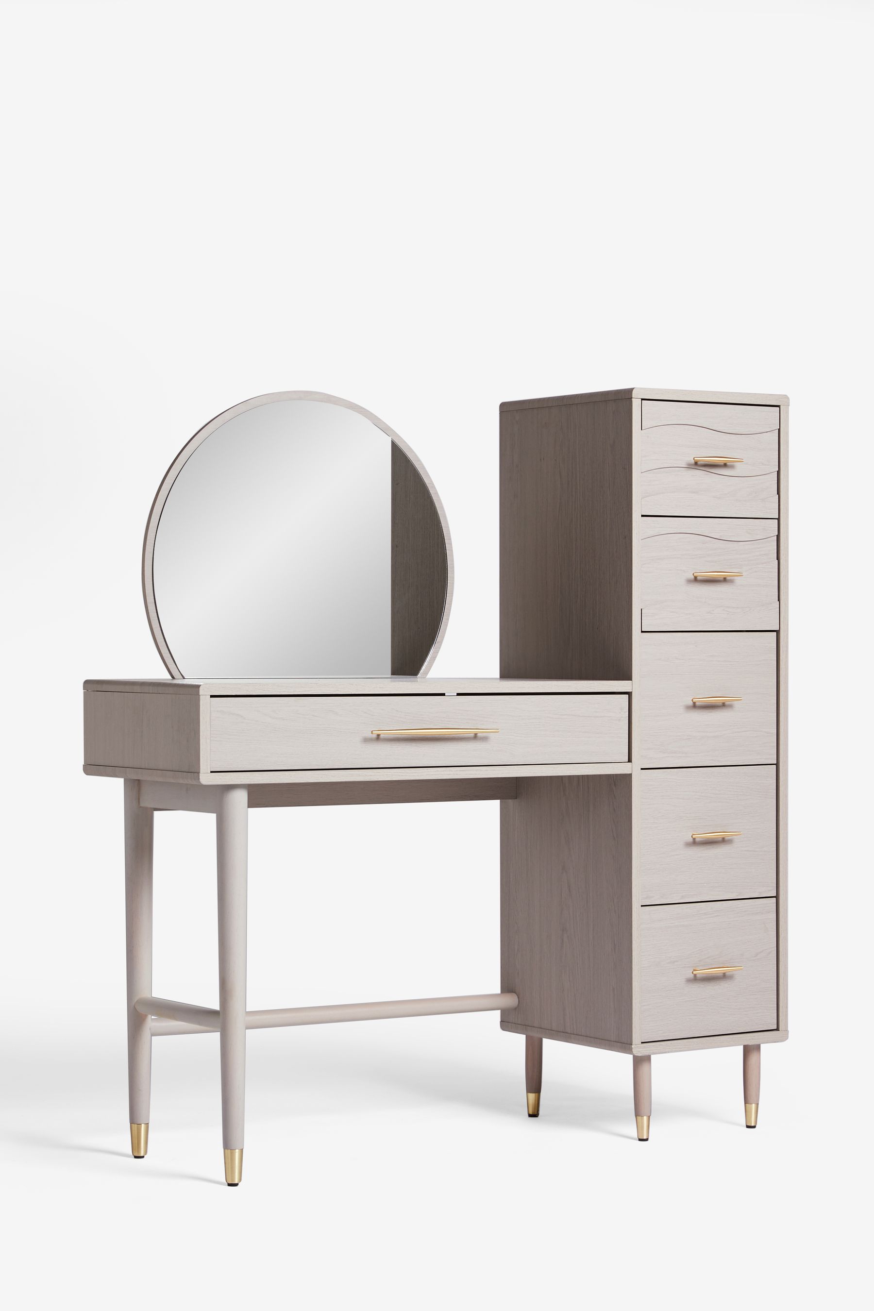 Buy Grey Adelaide Oak Effect Side Pedestal Console Dressing Table from ...