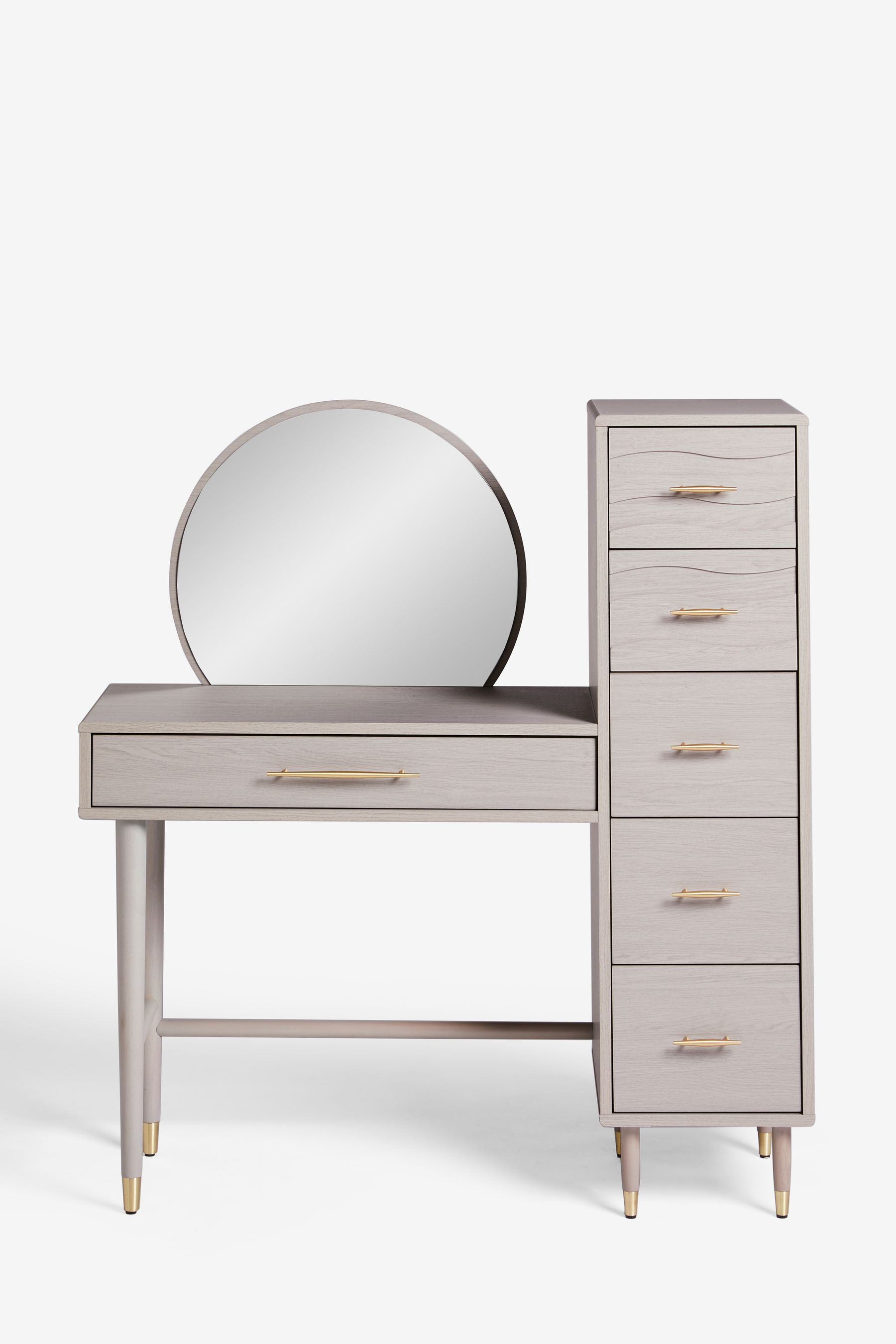 Buy Grey Adelaide Oak Effect Side Pedestal Console Dressing Table from ...