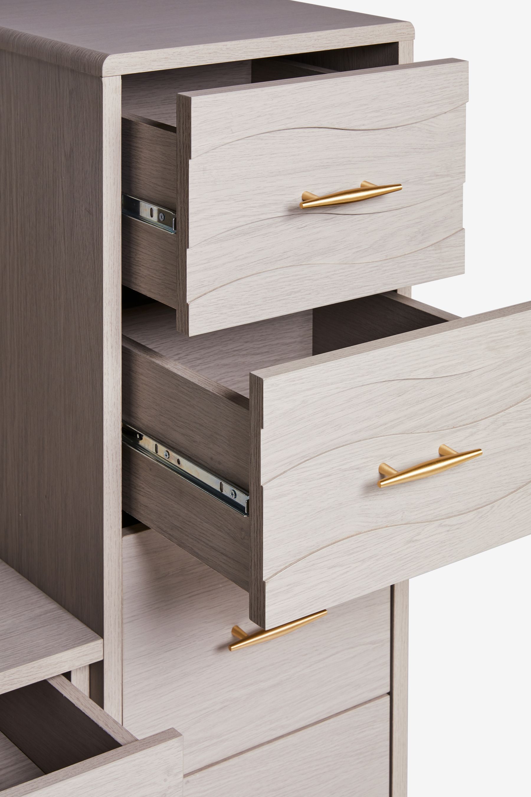 Buy Grey Adelaide Oak Effect Side Pedestal Console Dressing Table from ...