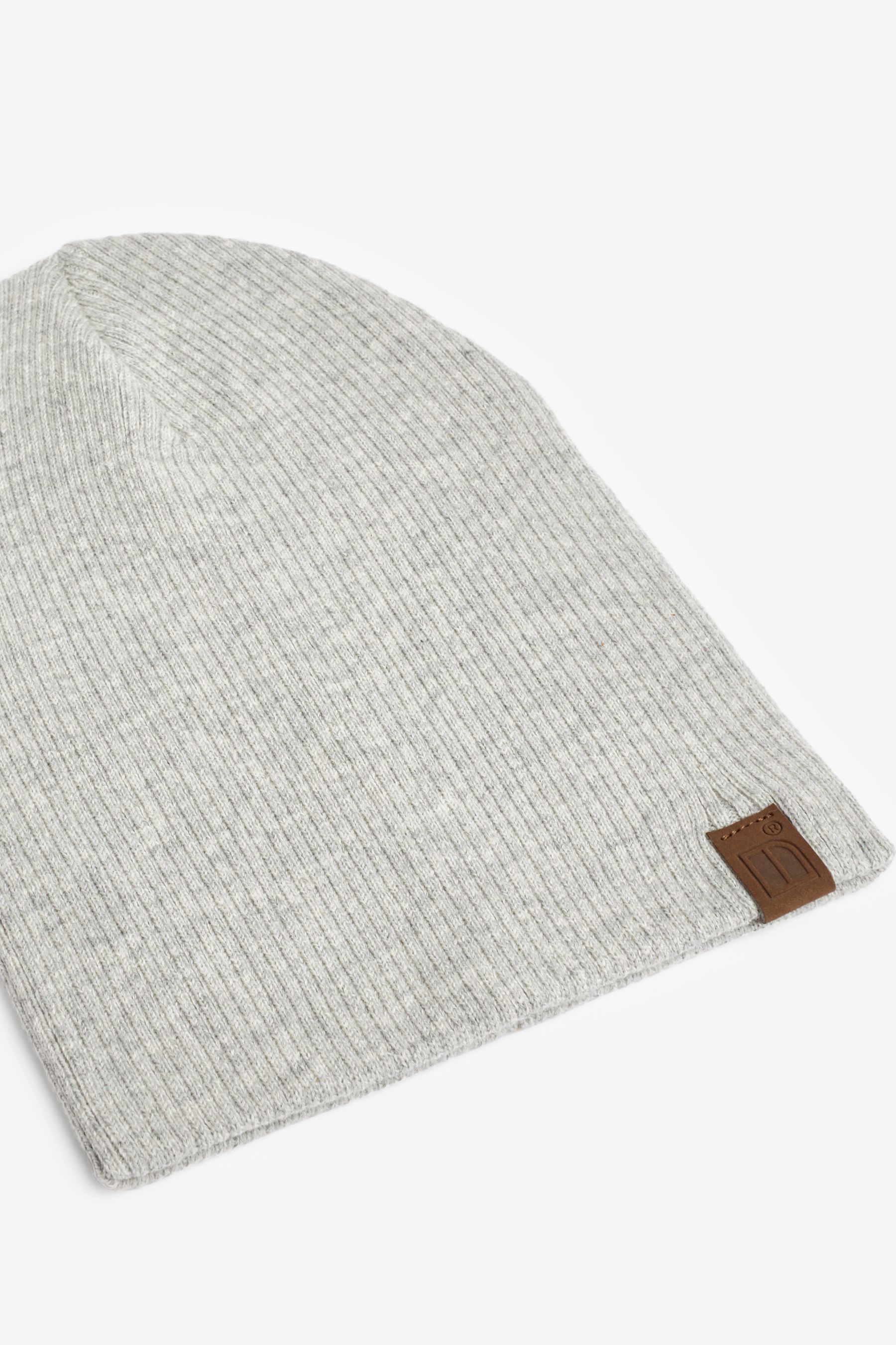 Buy Grey/Navy Blue Beanie Hats 2 Pack (3mths-10yrs) from Next Bahrain