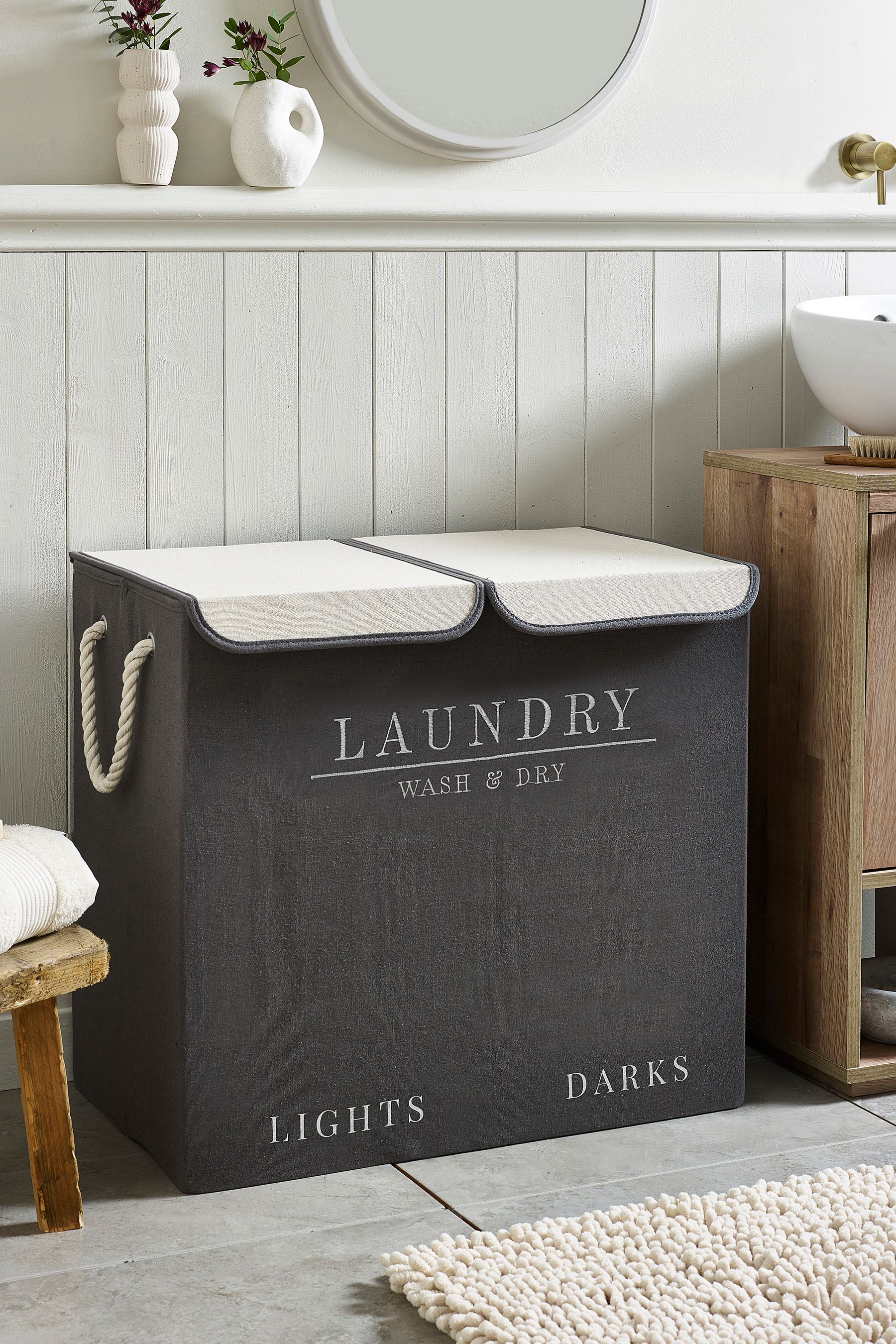 Buy Grey Country Sorter Laundry Basket Sorter Laundry Sorter from the ...