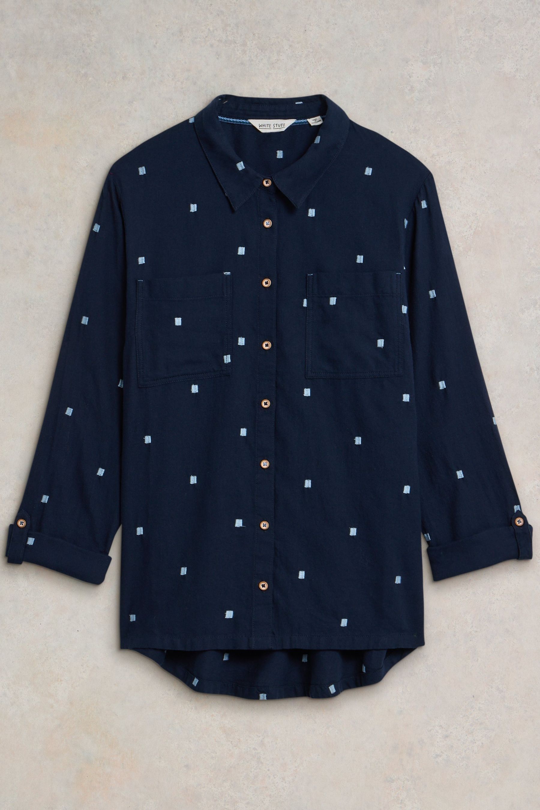 Buy White Stuff Dark blue Organic Cotton Sophie Shirt from the Next UK ...