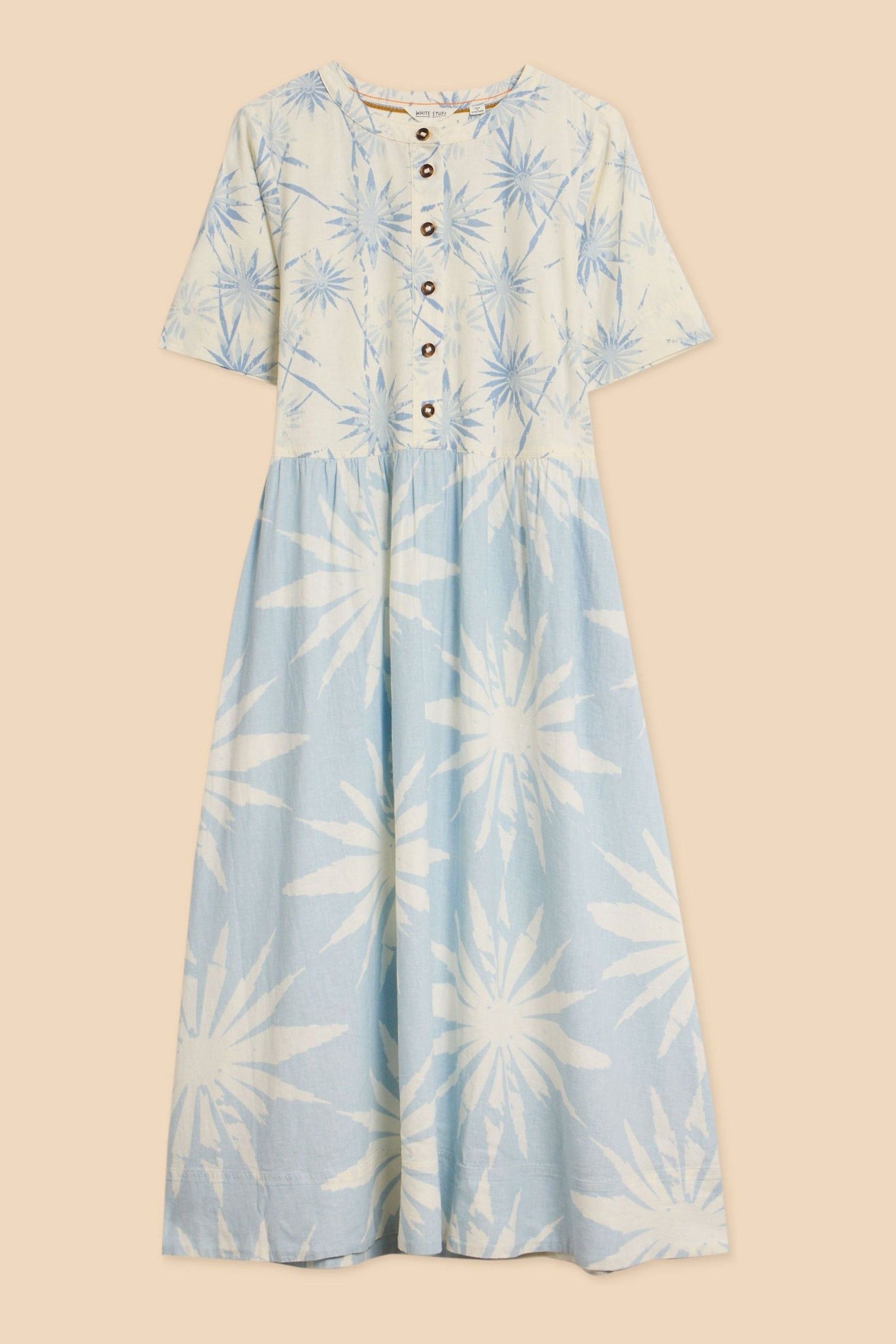 Buy White Stuff Blue Pip Linen Blend Midi Dress from Next Ireland