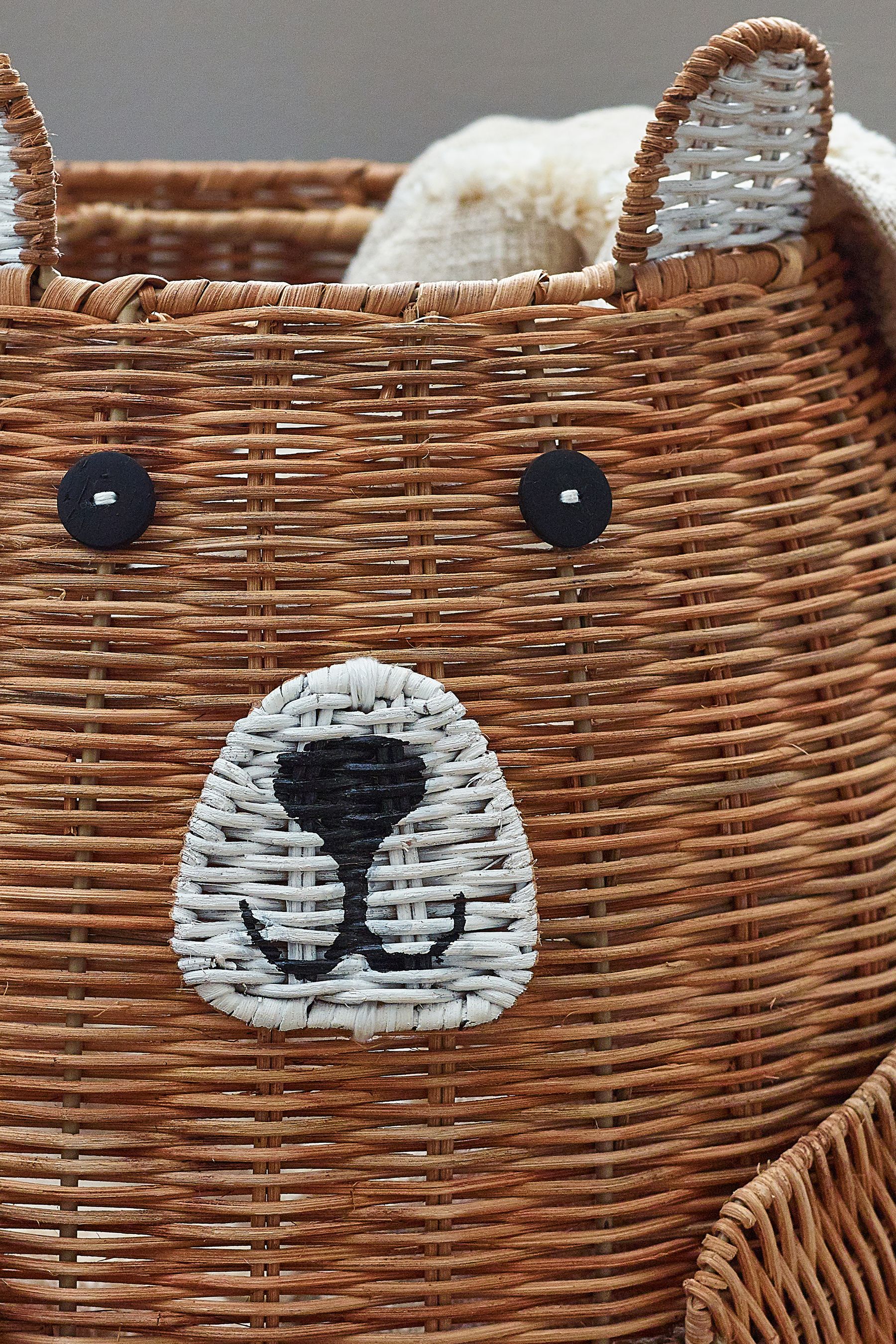 Buy Brown Bertie Bear Kids Storage Basket Bedside Table from the Next ...