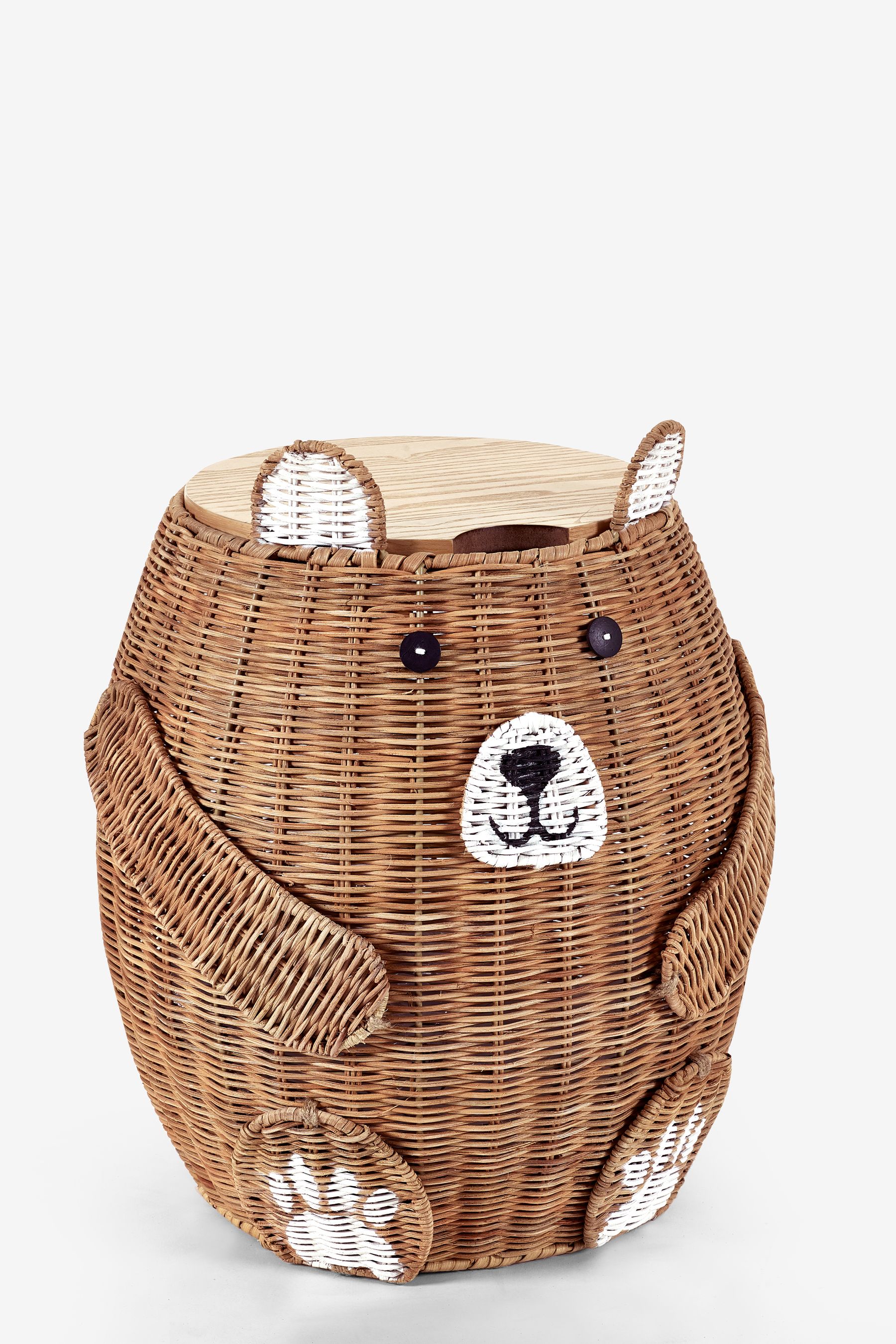 Buy Brown Bertie Bear Kids Storage Basket Bedside Table from the Next ...