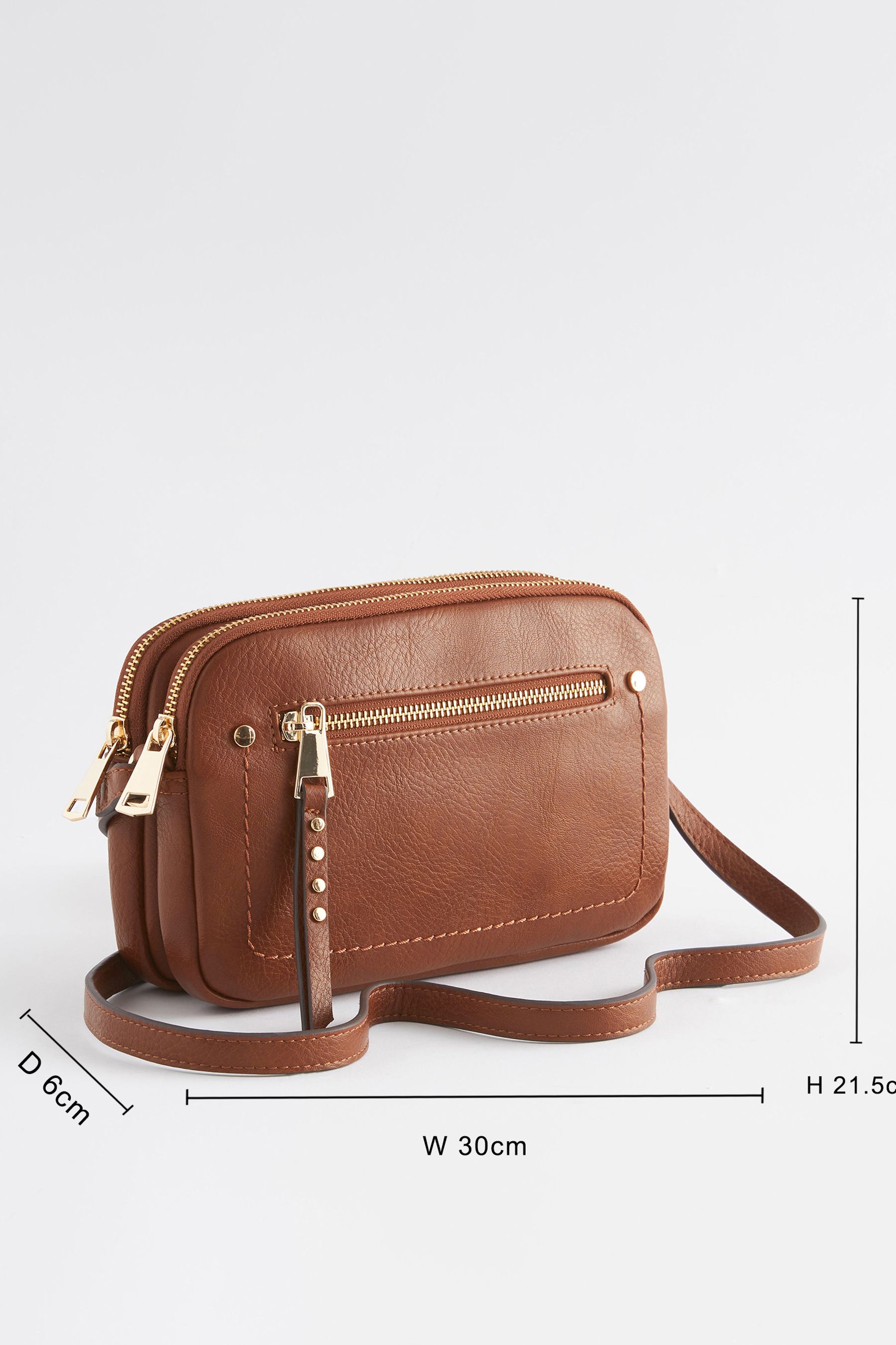 Buy Tan Brown Utility Stud Cross-Body Bag from the Next UK online shop
