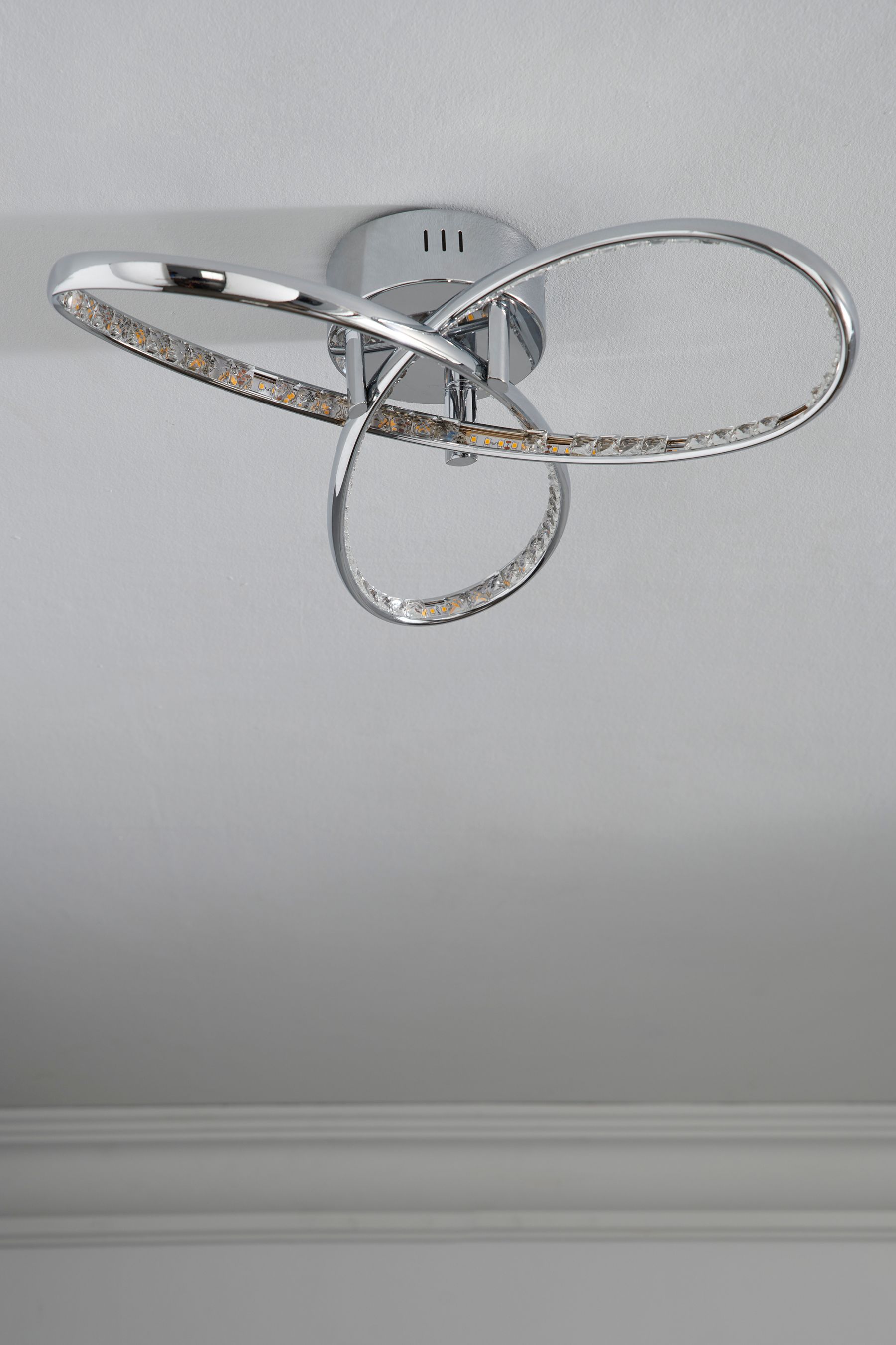 Buy Chrome Cara LED Flush Fitting Ceiling Light from the Next UK online ...