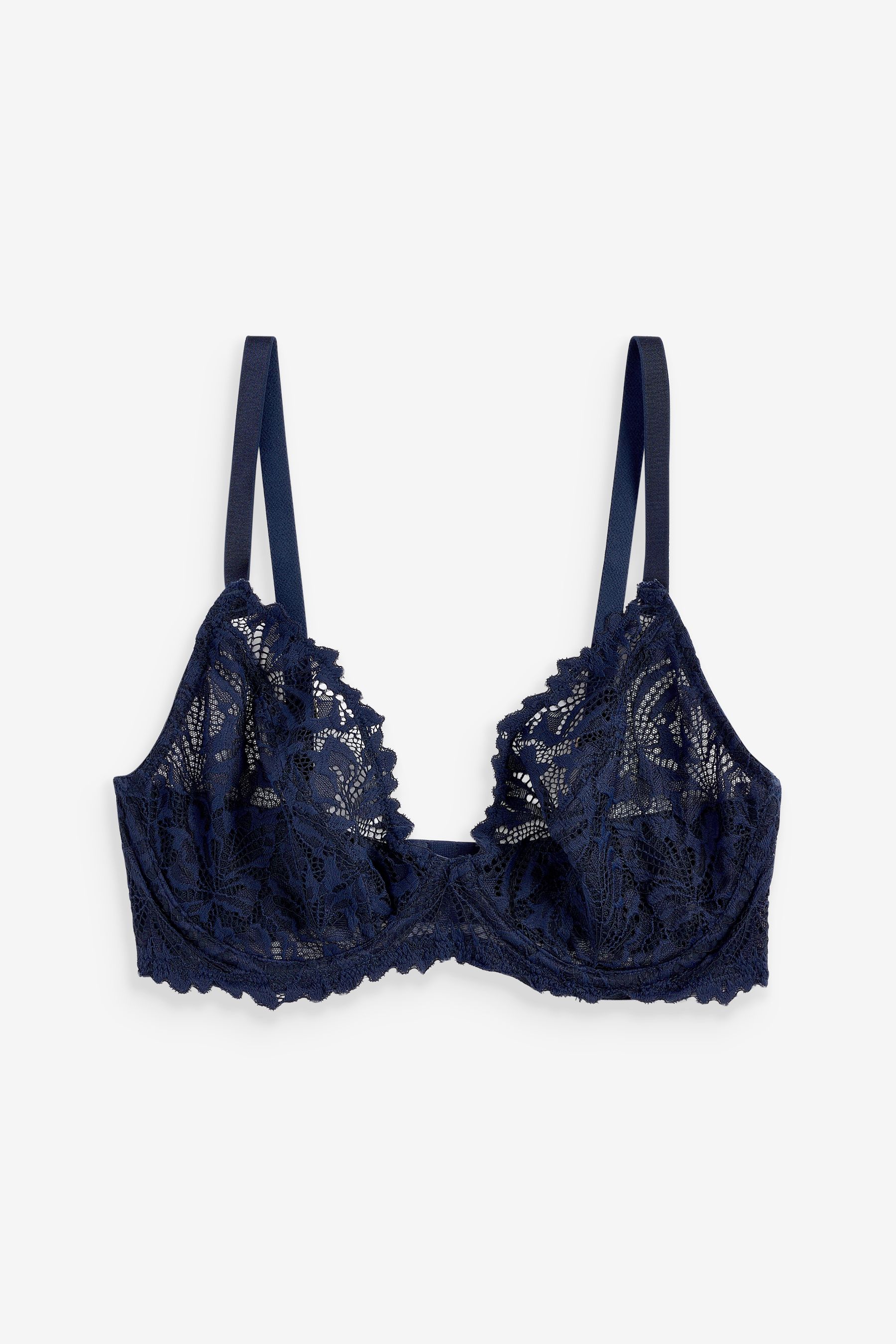 Buy Navy Blue DD+ Non Pad Plunge Comfort Lace Bra from the Next UK ...